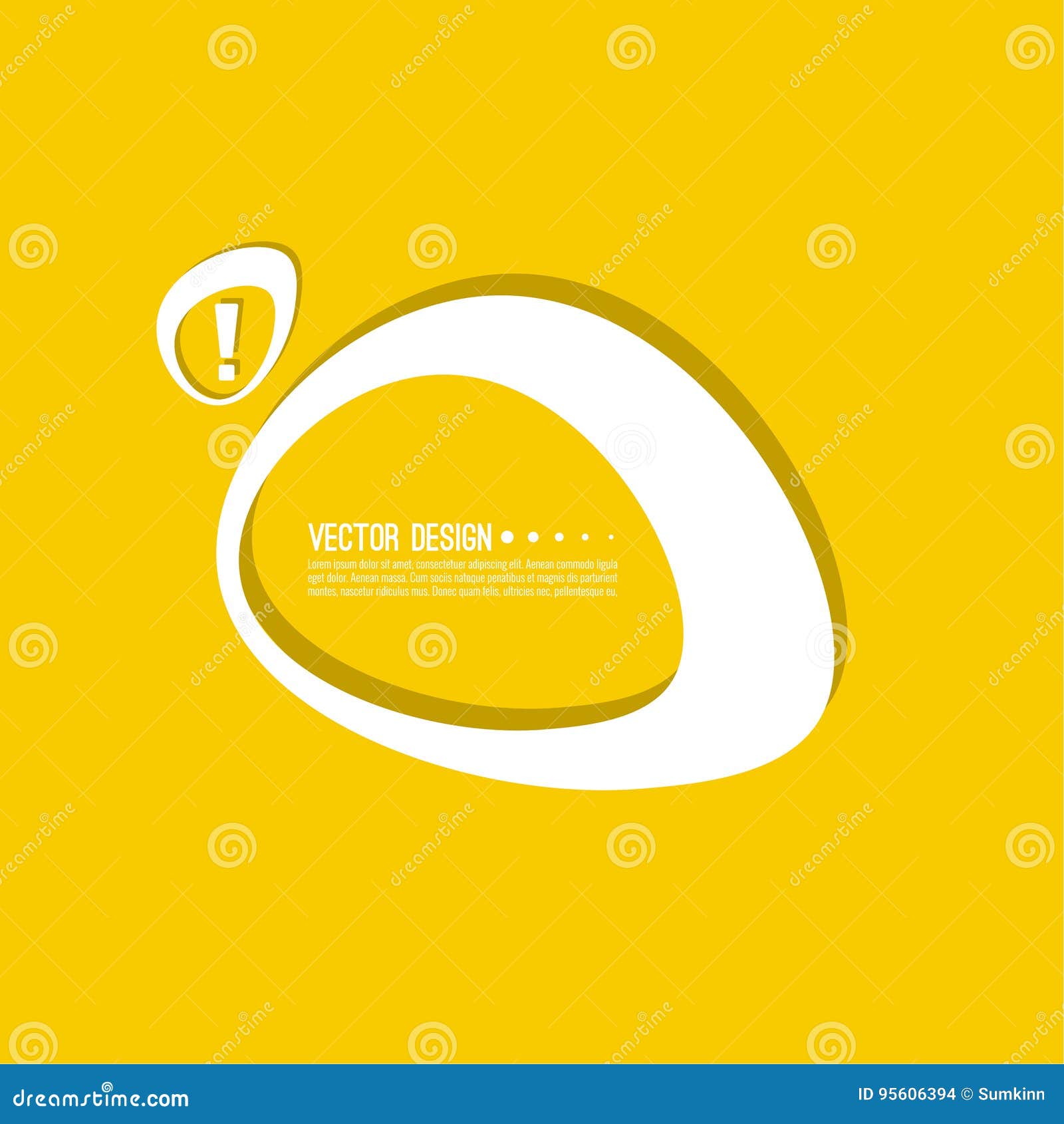 Exclamation mark blank. stock vector. Illustration of bubble - 95606394