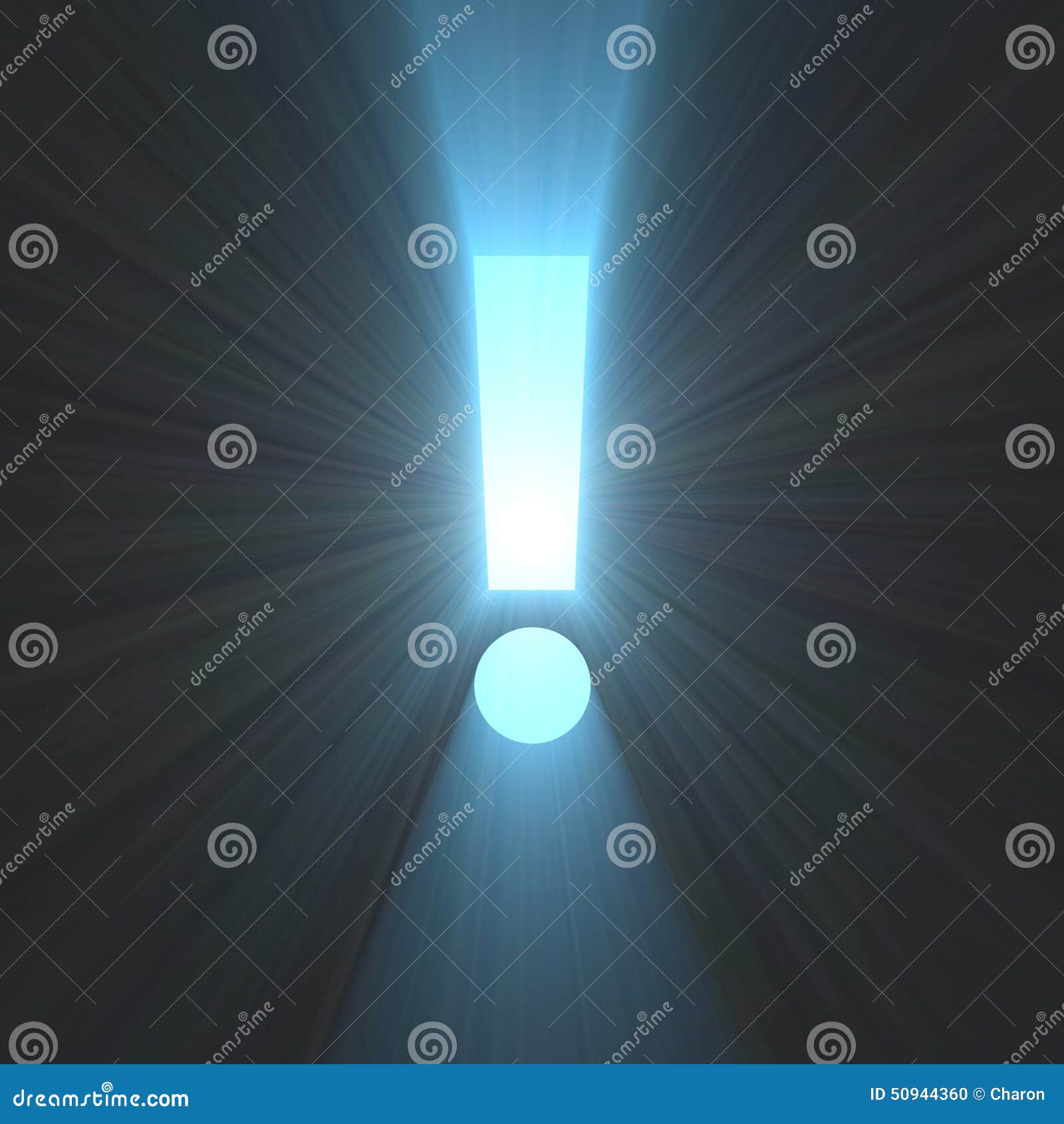 Exclamation Mark Bright Light Flare Stock Illustration - Illustration ...