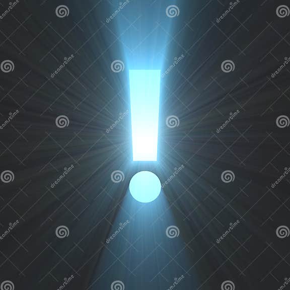 Exclamation Mark Bright Light Flare Stock Illustration - Illustration ...