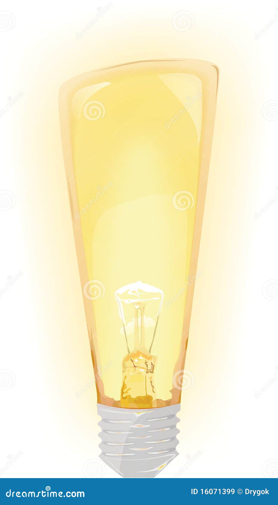 Exclamation mark bulb stock illustration. Illustration of light - 16071399