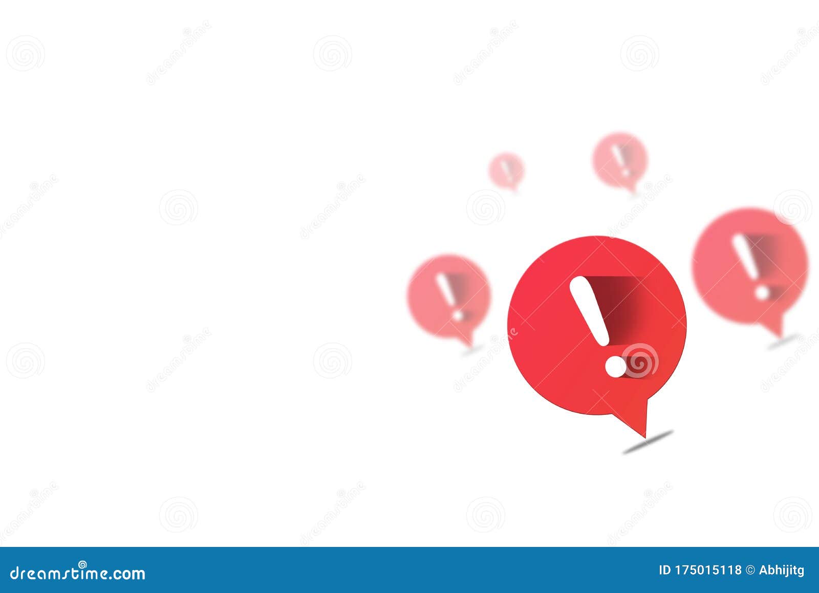 Exclamation Mark Concept on White Background Stock Illustration ...