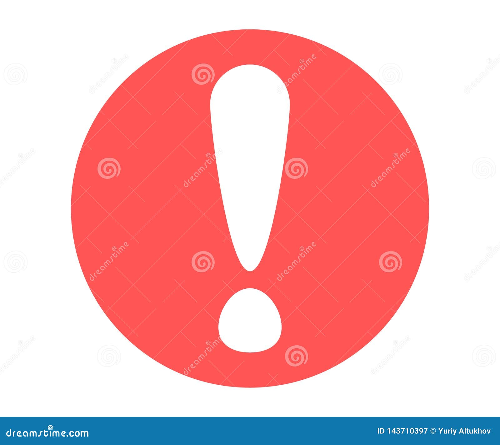 Exclamation Mark in Cartoon Style. Alarm Vector Icon Stock Vector ...