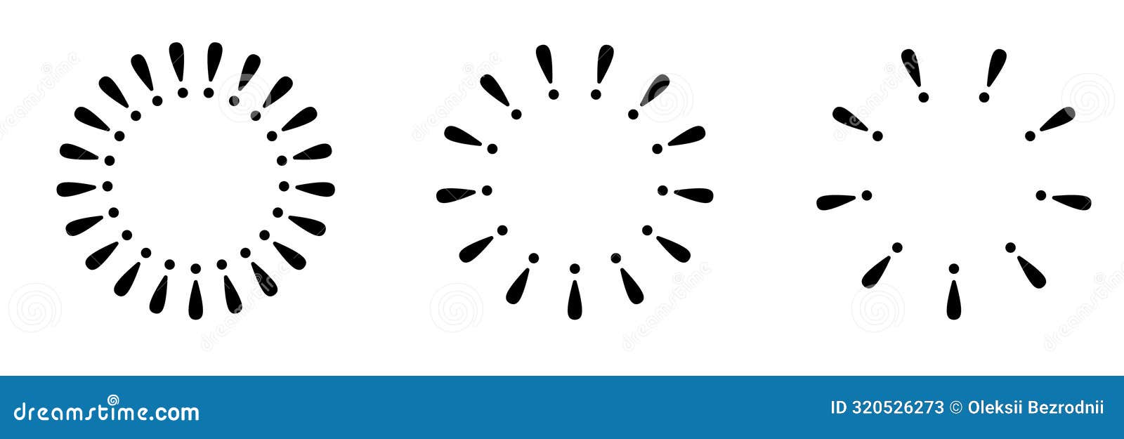 Exclamation Mark Circle Frame.Attention Round Border Stock Vector ...