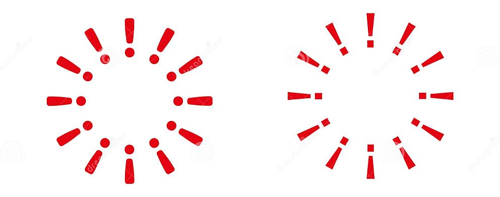 Exclamation Mark Circle Frame.Attention Round Border Stock Vector ...