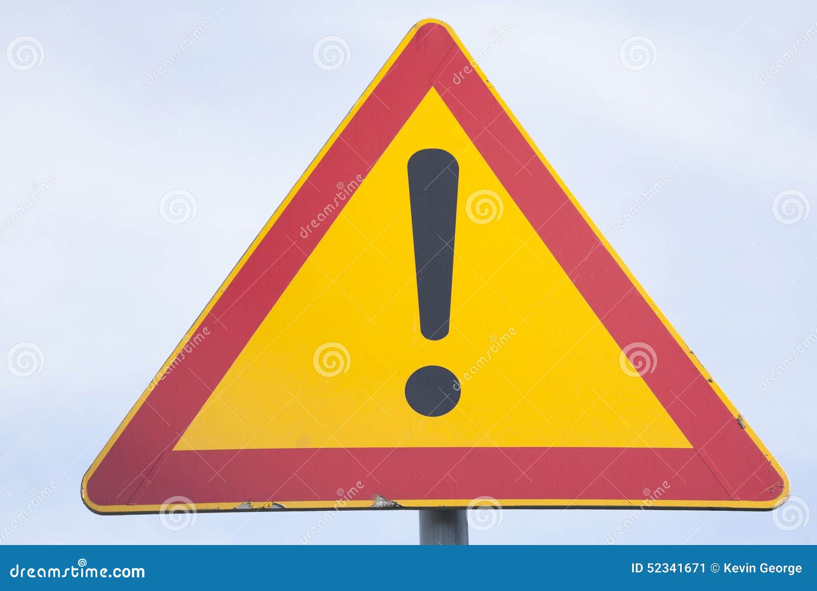 Exclamation Mark on Clear Sky Stock Image - Image of puntuation, mark ...