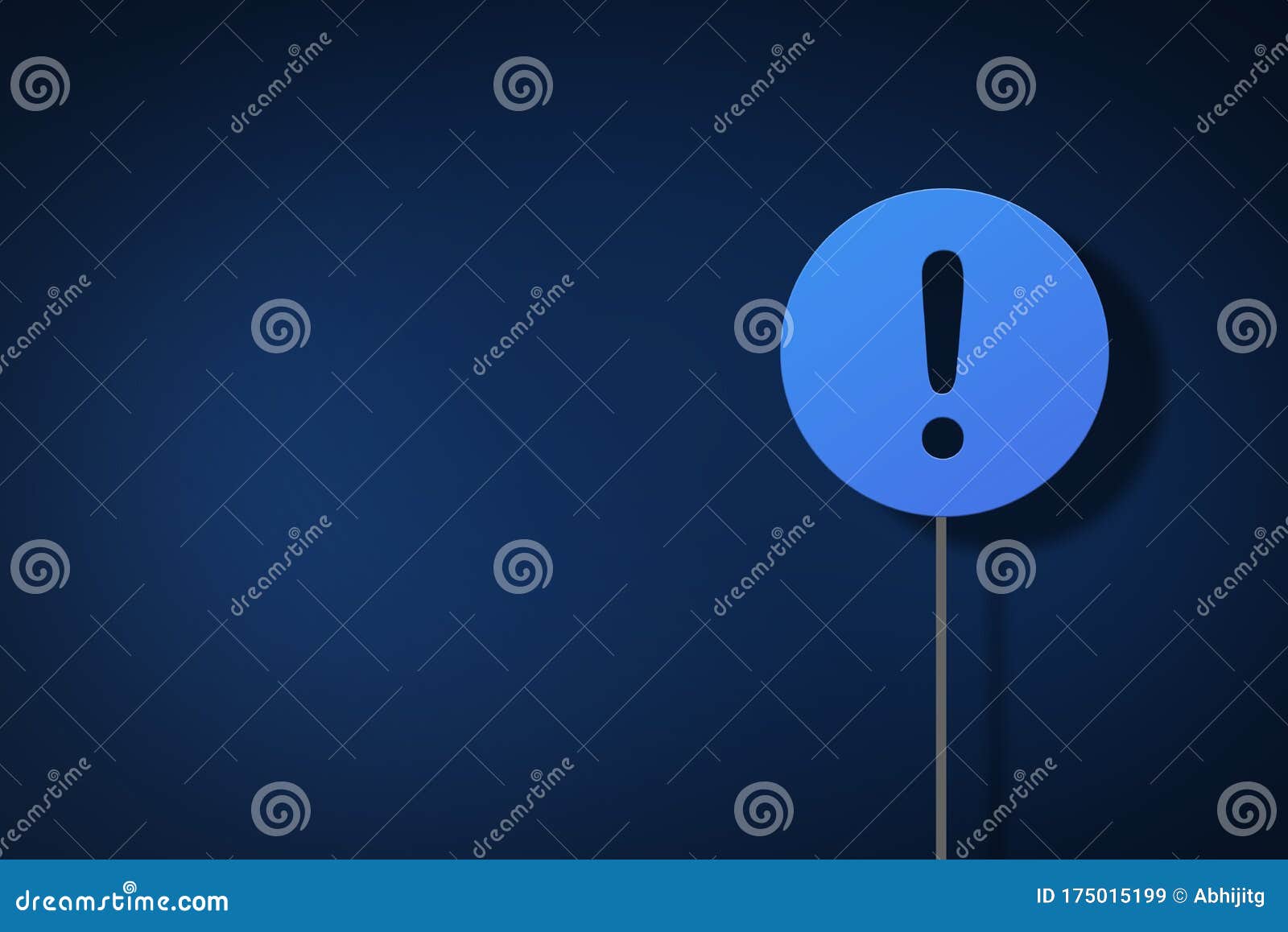Exclamation Mark Concept on Digital Blue Background Stock Illustration ...
