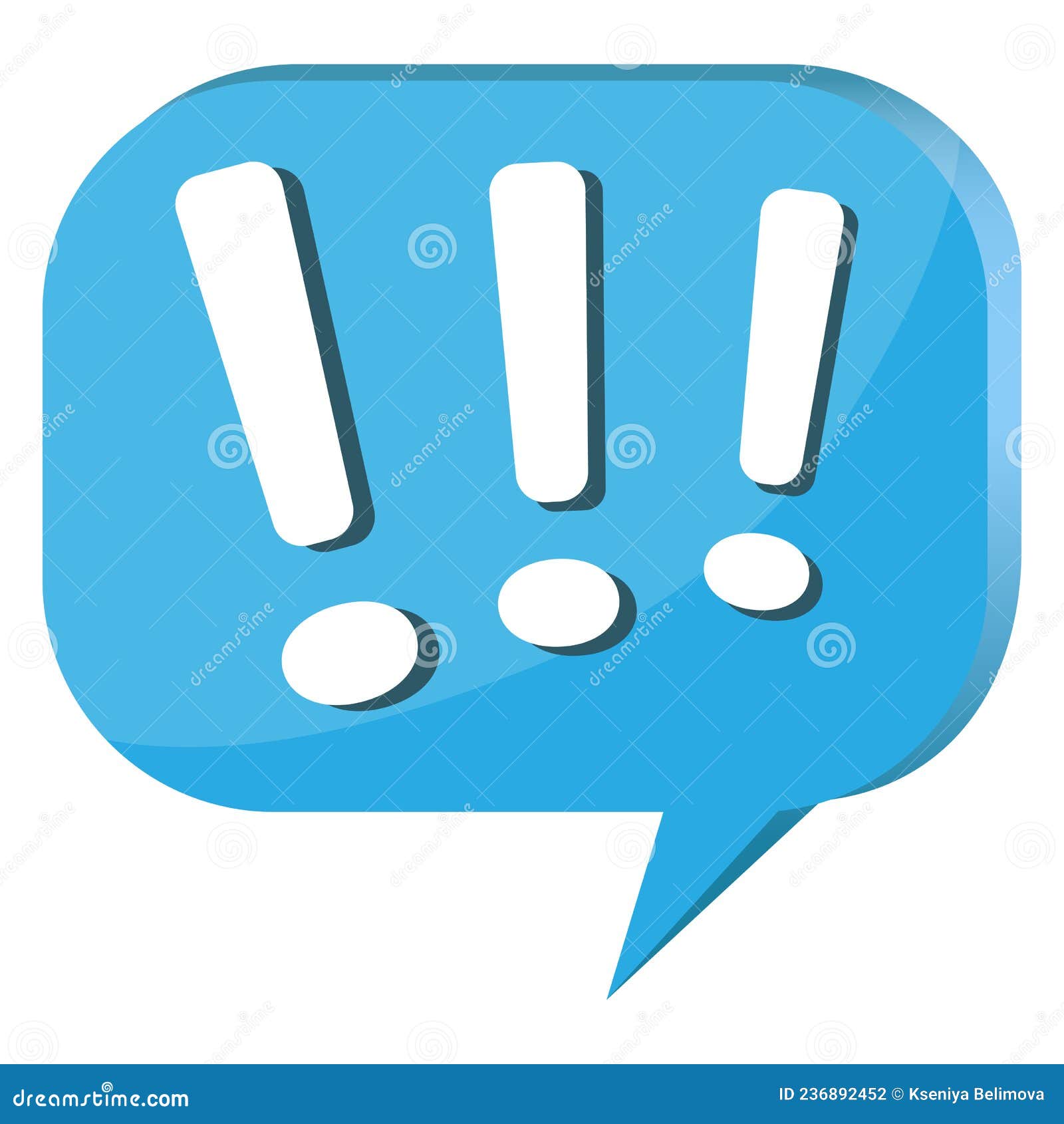The Exclamation Mark in the Dialog Stock Vector - Illustration of ...