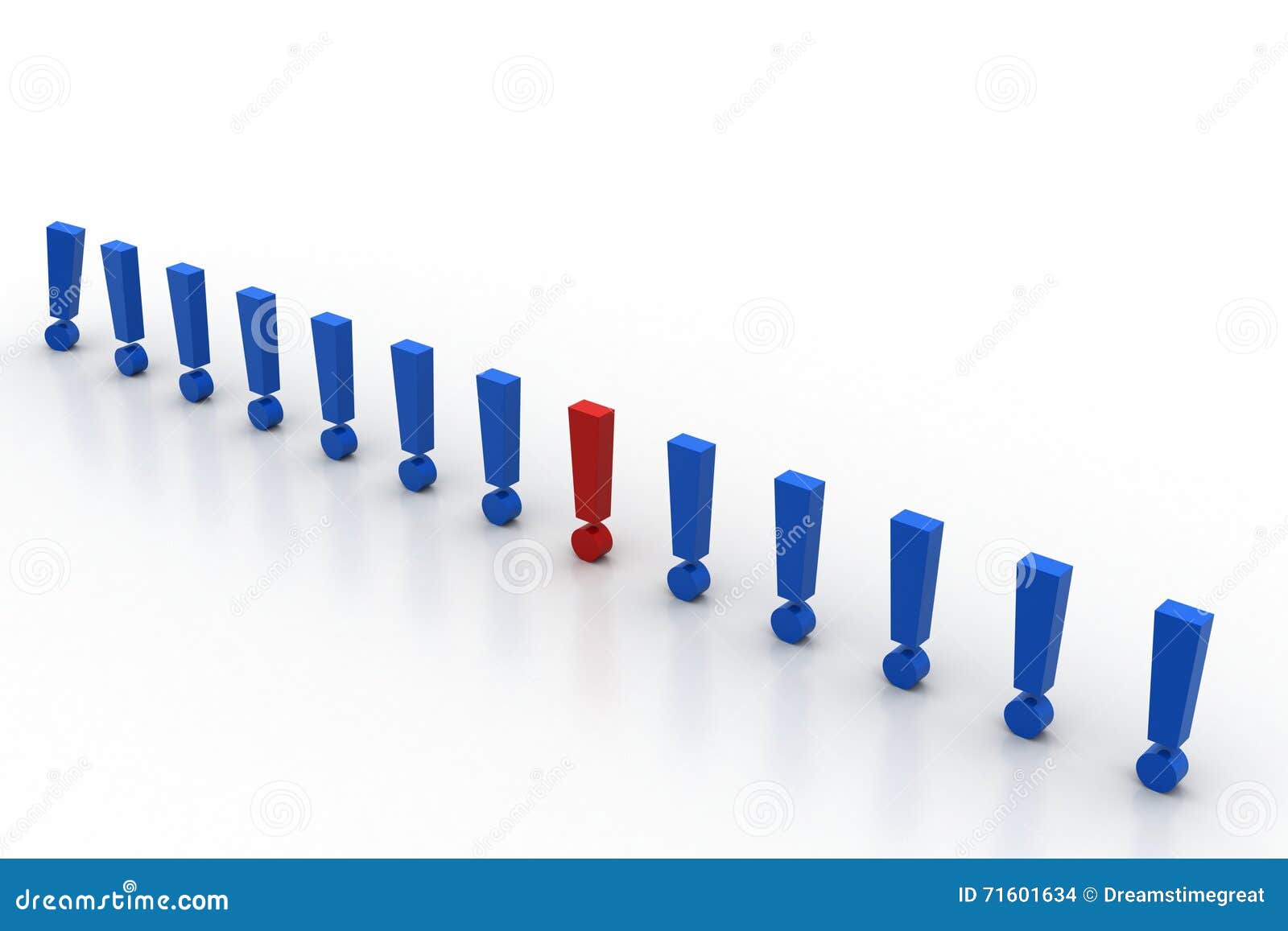 Exclamation Mark in Different Colors Stock Illustration - Illustration ...