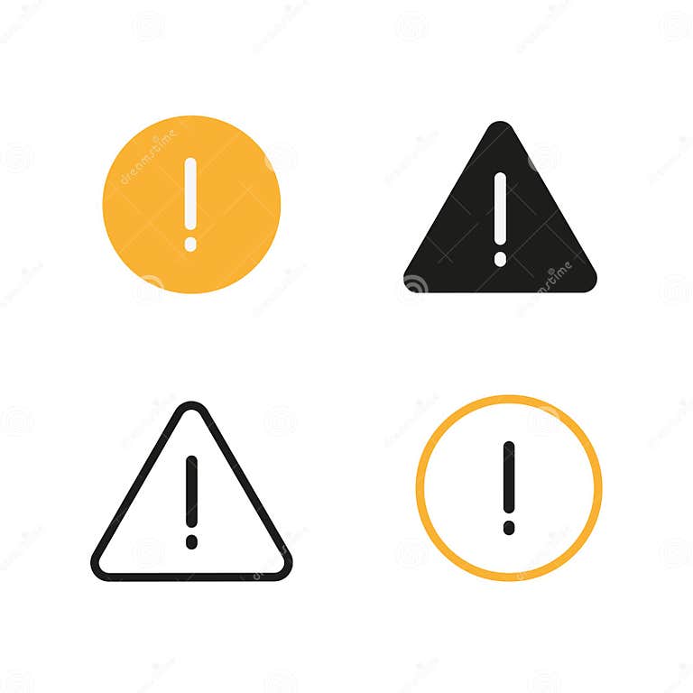 Exclamation Mark Different Shapes. Vector Illustration Stock Vector ...