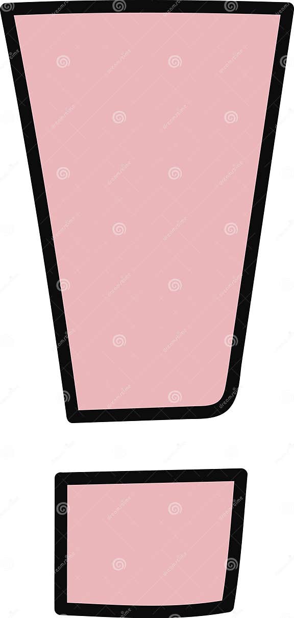 Exclamation Mark Doodle stock illustration. Illustration of black ...