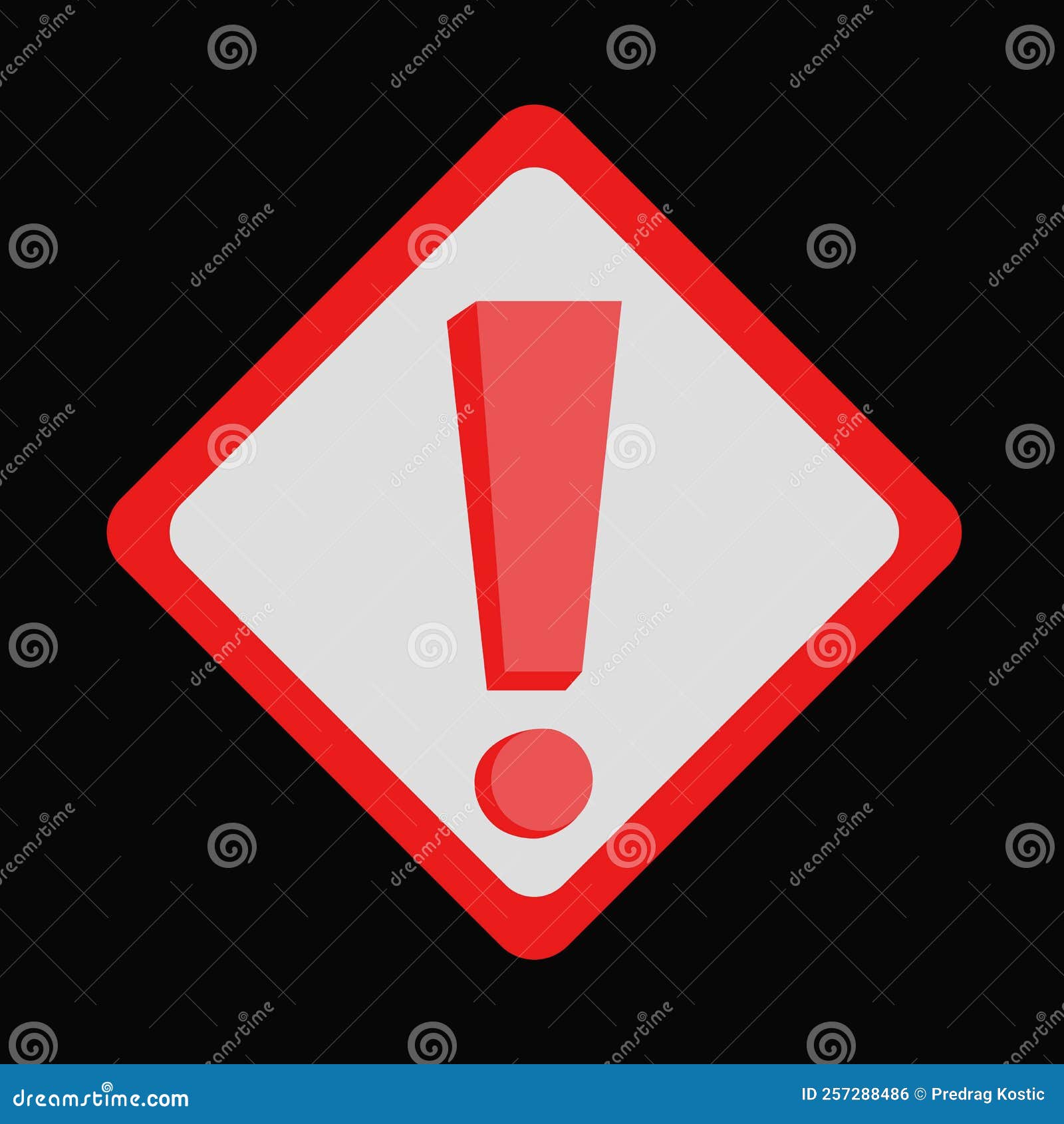 Exclamation mark stock illustration. Illustration of black - 257288486