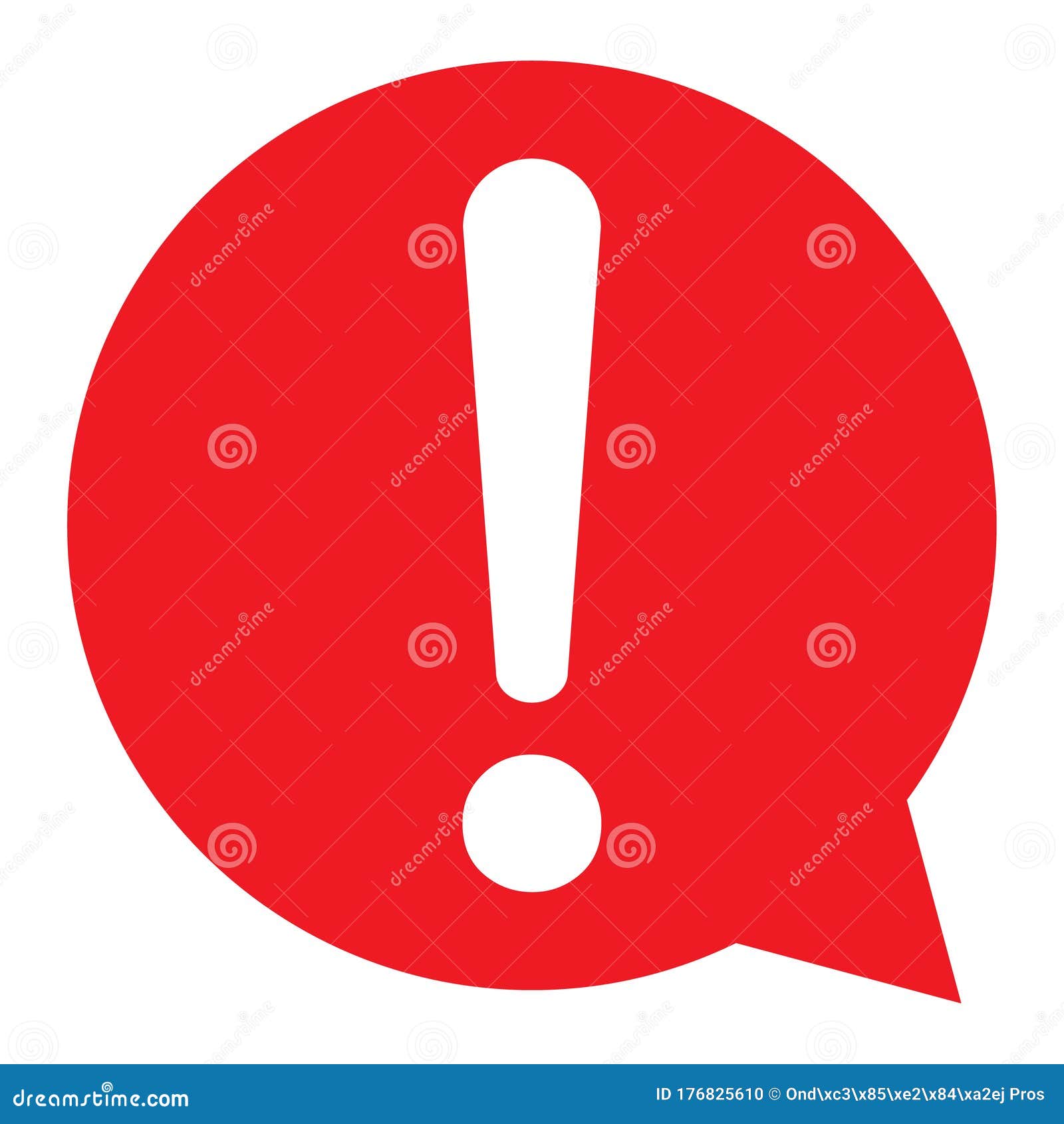 Exclamation Mark Flat Design Icon Vector. Hazard Warning Attention Sign ...