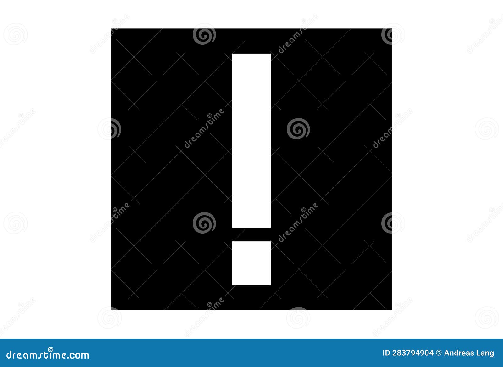 Exclamation Mark Flat Icon Black Minimalistic Warning Symbol Art App ...