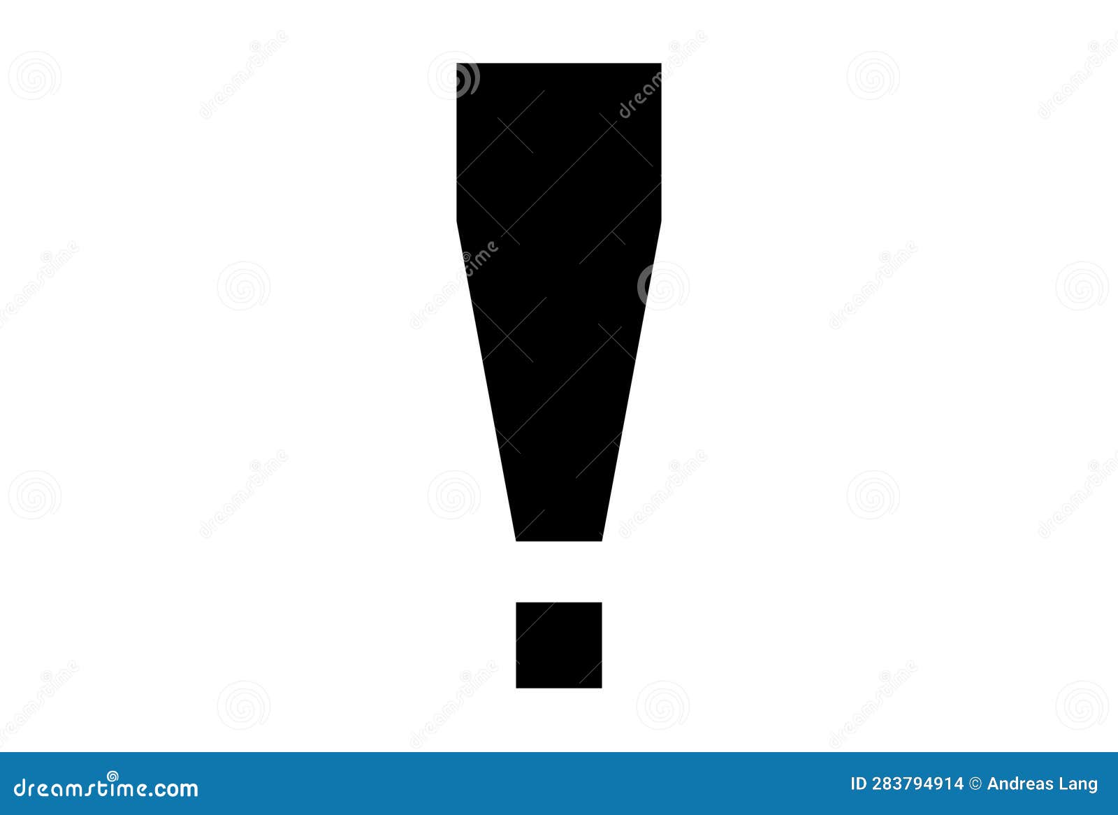 Exclamation Mark Flat Icon Black Minimalistic Warning Symbol Art App ...