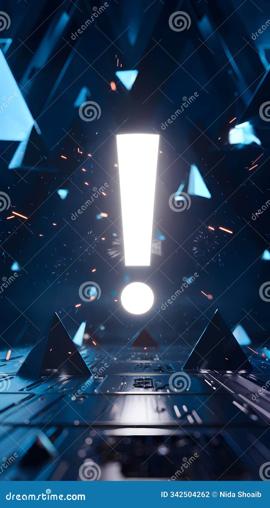 Asphalt Exclamation Point - 3d Tarmac Symbol - Suitable For Road ...