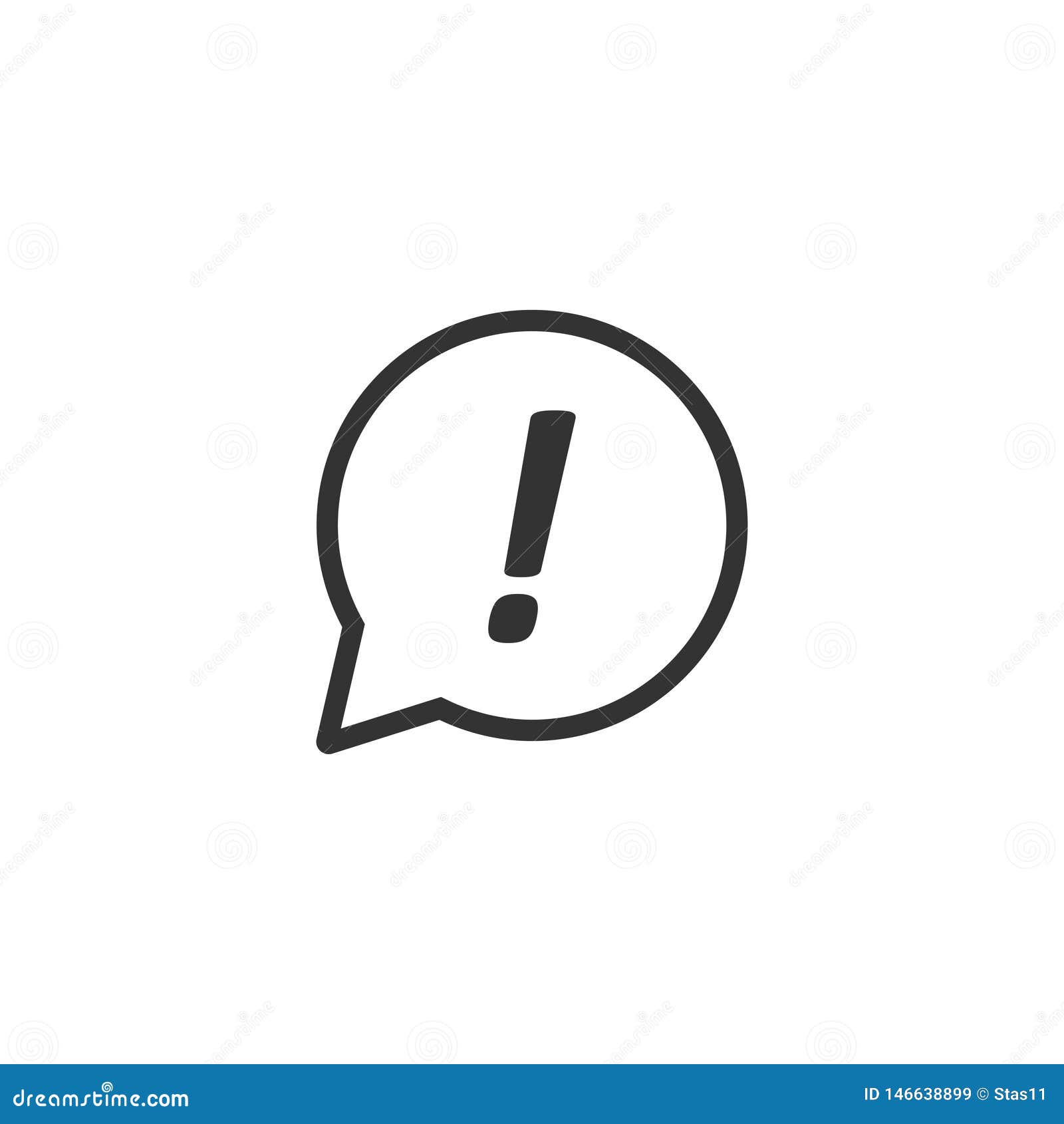 Exclamation Mark Help Icon in Simple Design. Vector Illustration Stock ...