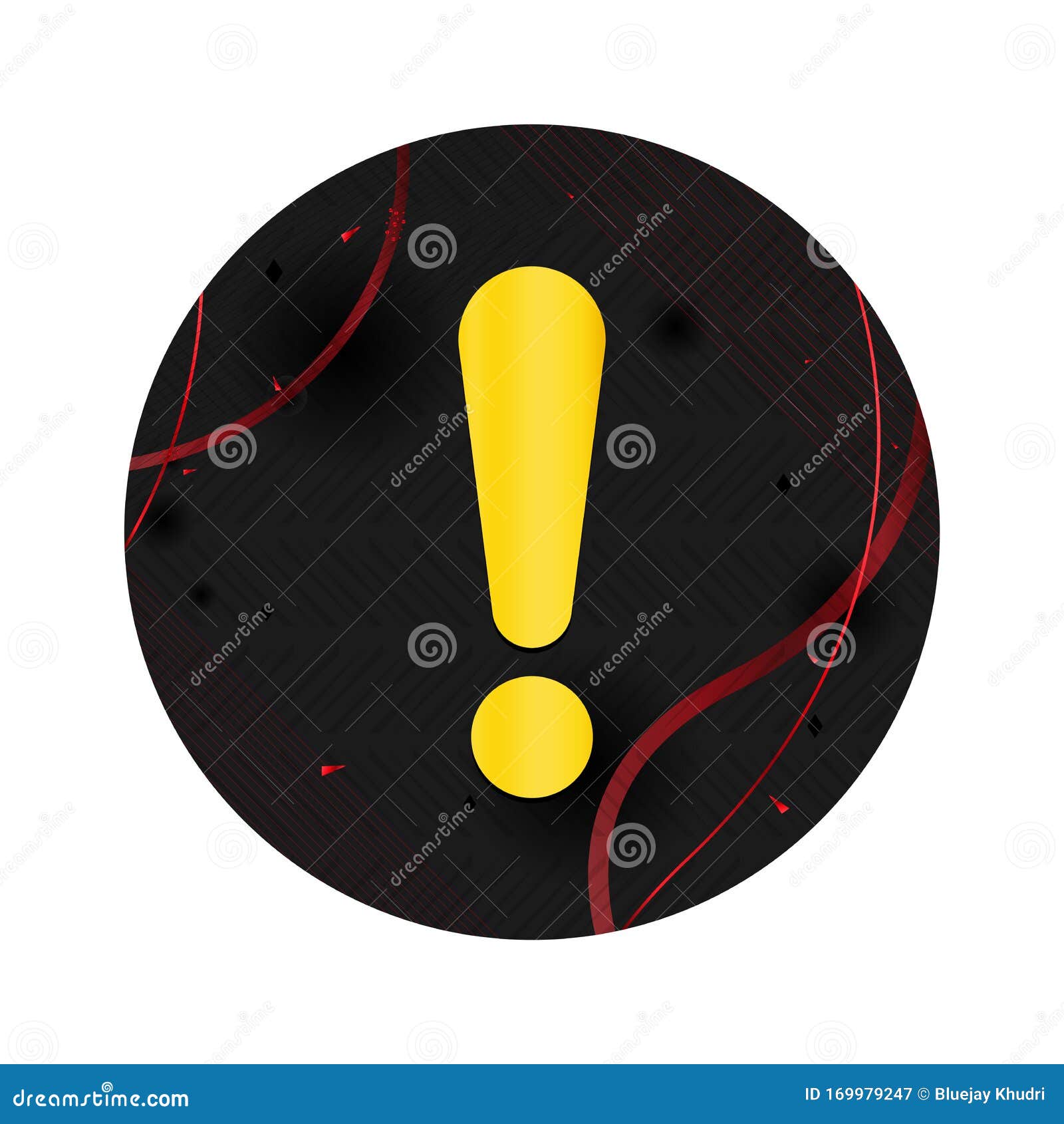 Exclamation Mark Icon Elegant Black Round Button Stock Vector ...