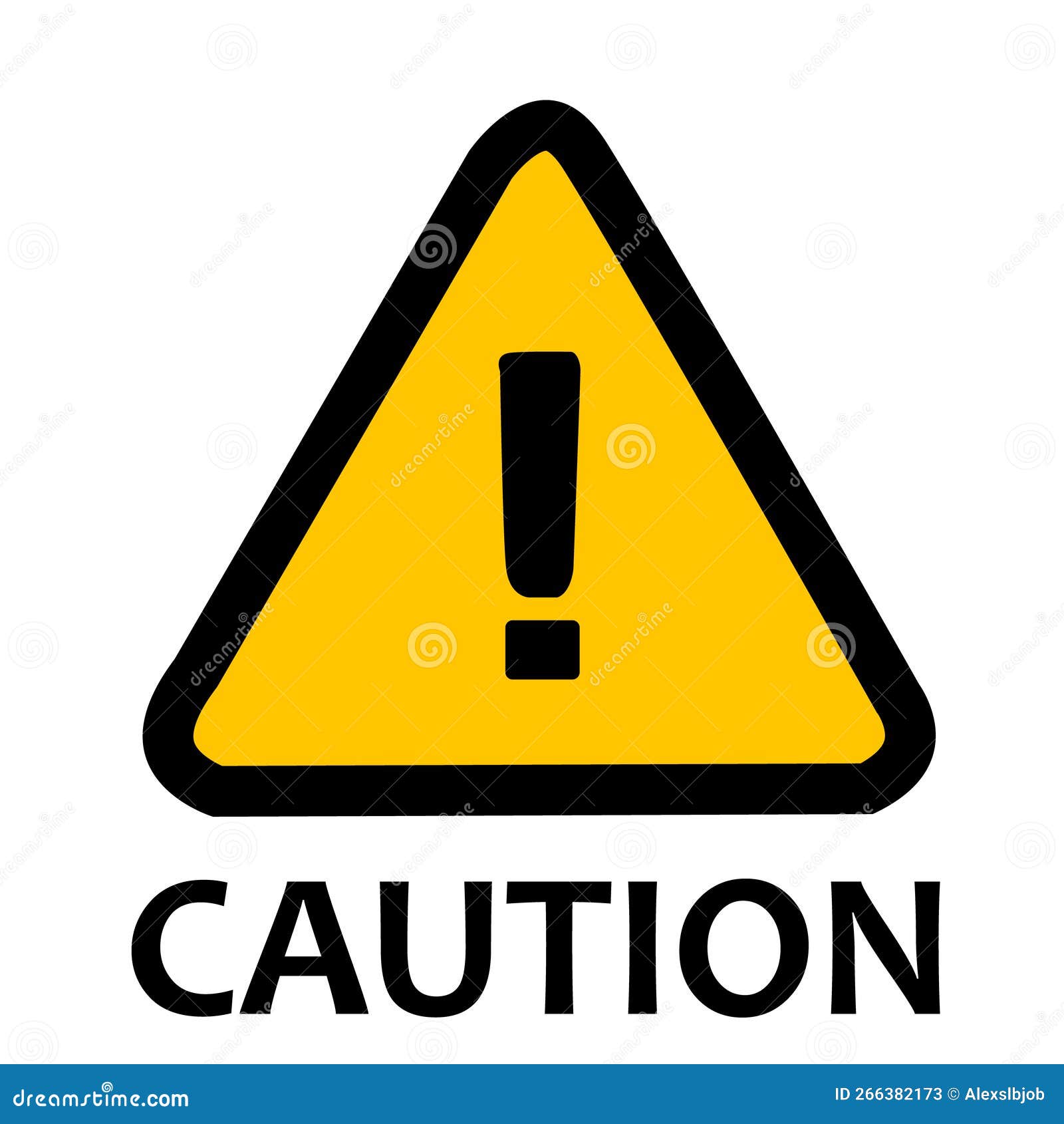 Triangle Caution Warning Sign Inside Punched Paper For Notification ...