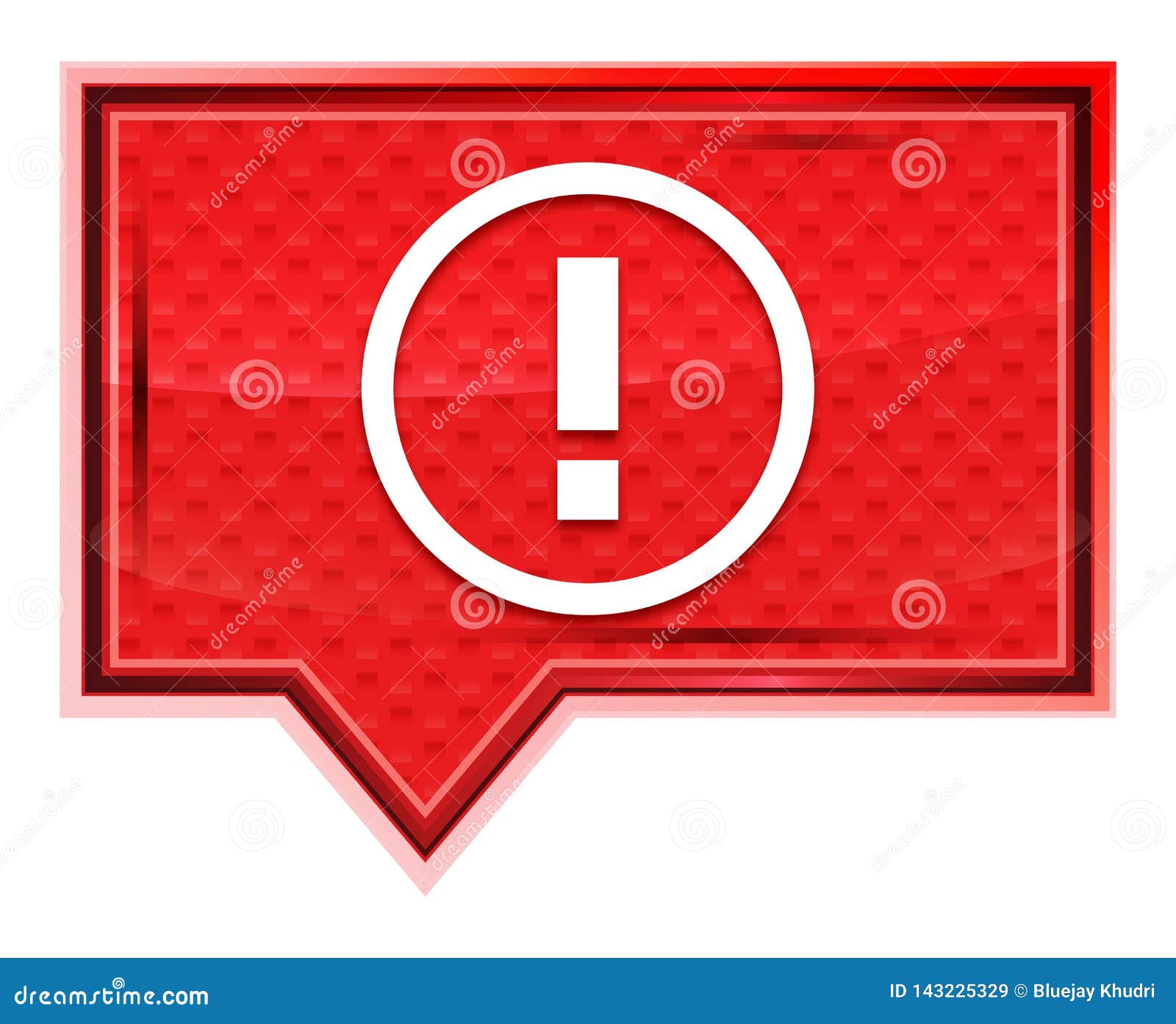 Exclamation Mark Icon Misty Rose Pink Banner Button Stock Illustration ...