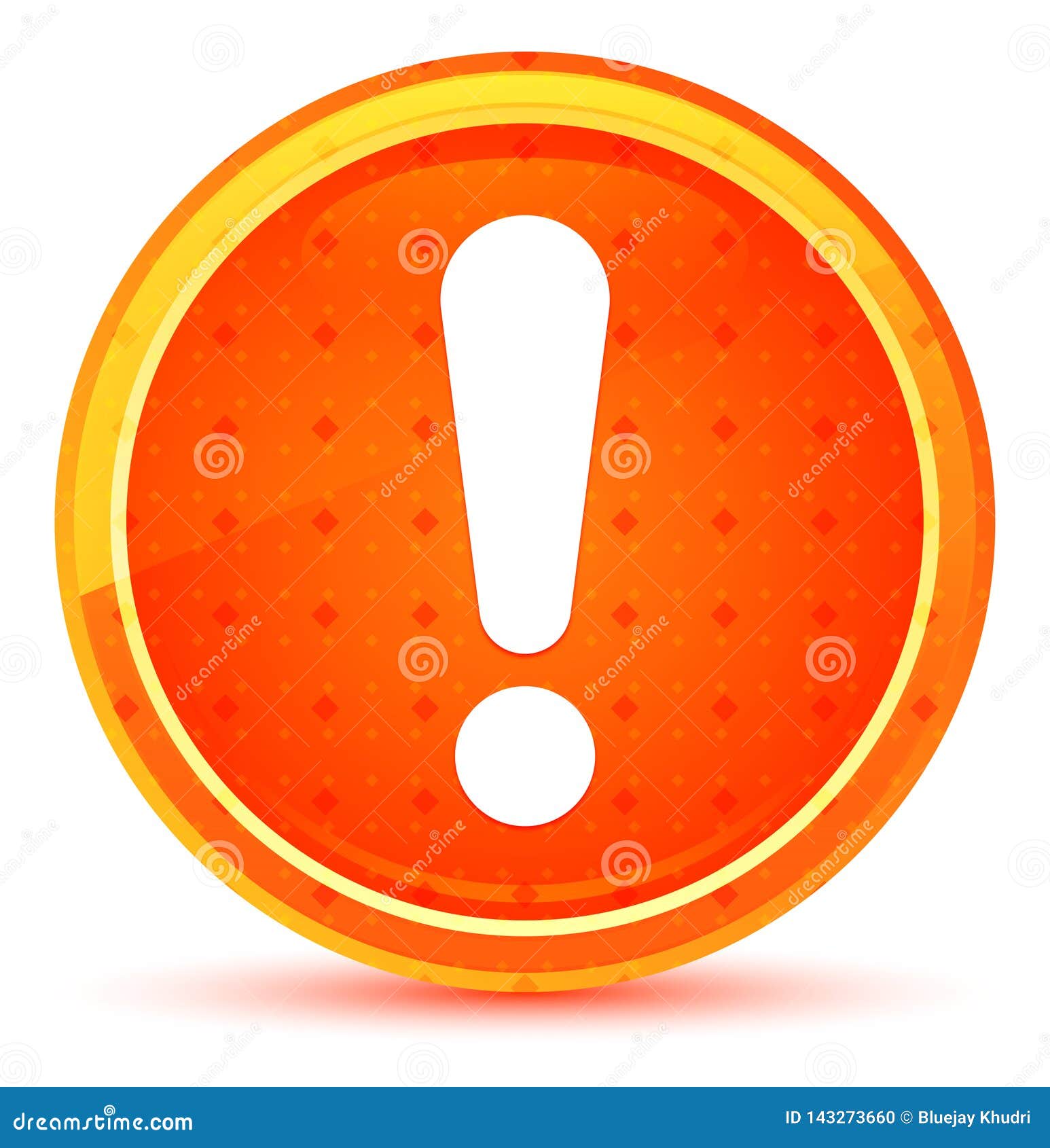 Exclamation Mark Icon Natural Orange Round Button Stock Illustration ...
