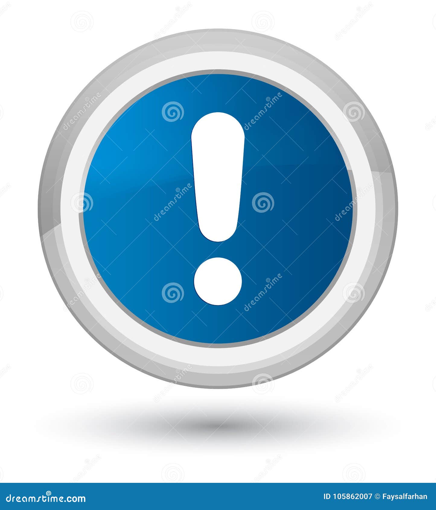 Exclamation Mark Icon Prime Blue Round Button Stock Illustration ...