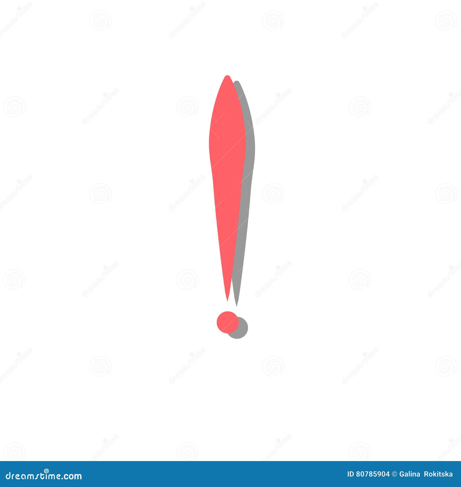 Exclamation Mark Icon. Vector Illustration. Pink Exclamation Point ...