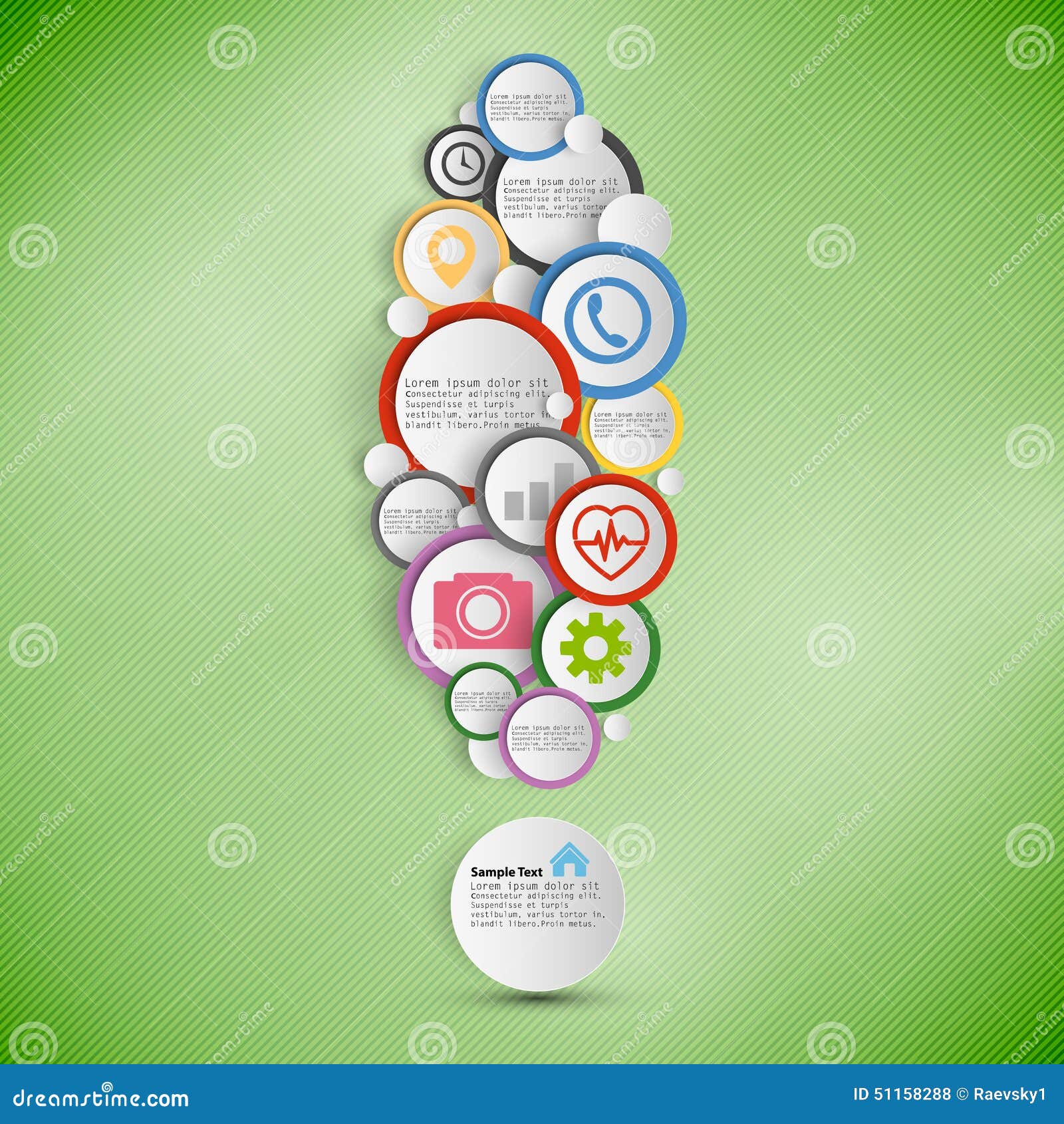 Exclamation Mark. Infographic with Colored Circles Stock Vector ...