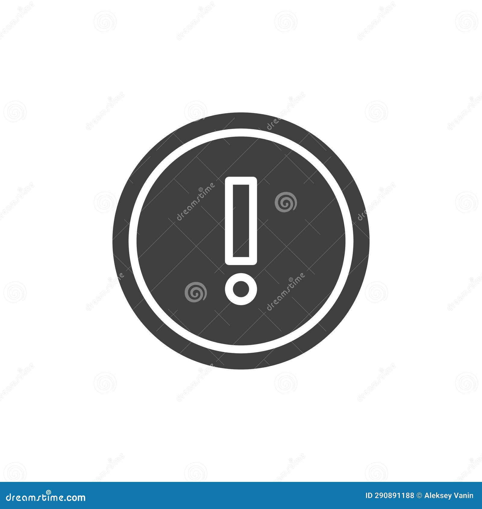 Exclamation Mark Inside a Circle Vector Icon Stock Vector ...