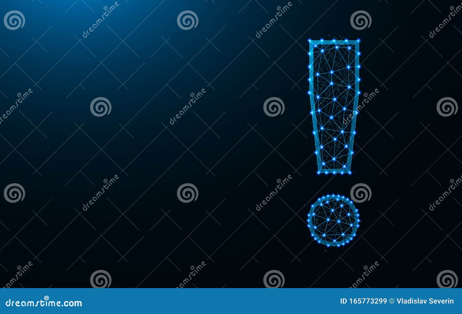 Exclamation Mark Low Poly Design Stock Illustration - Illustration of ...