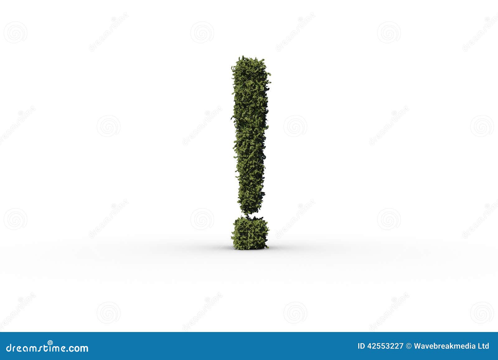 Exclamation Mark Made of Leaves Stock Illustration - Illustration of ...
