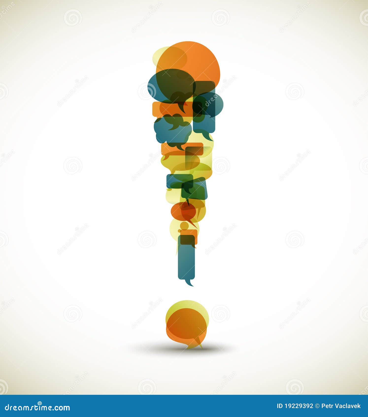 Exclamation Mark Made from Speech Bubbles Stock Illustration ...