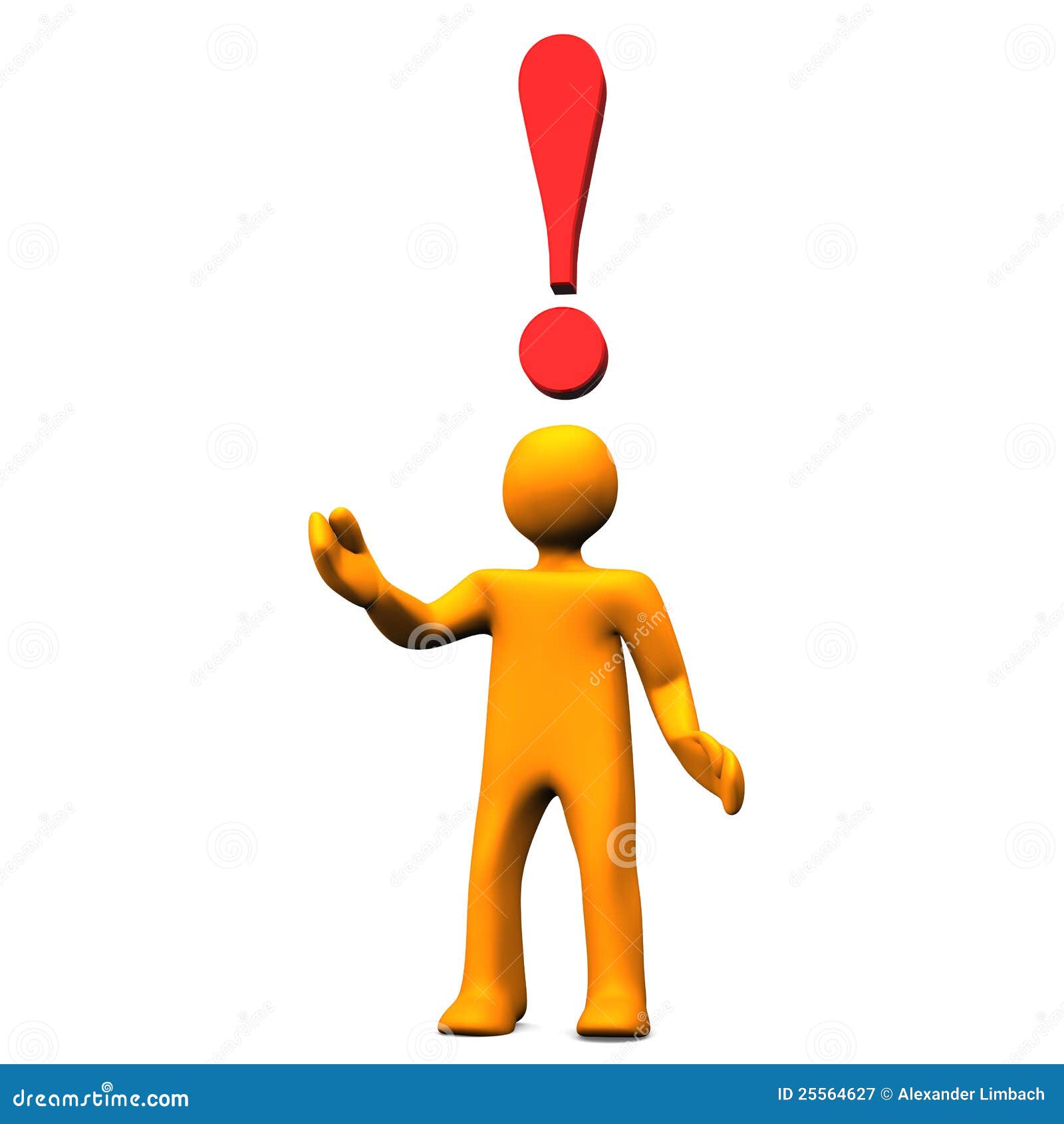 Exclamation Mark Over Person Stock Illustration | CartoonDealer.com ...