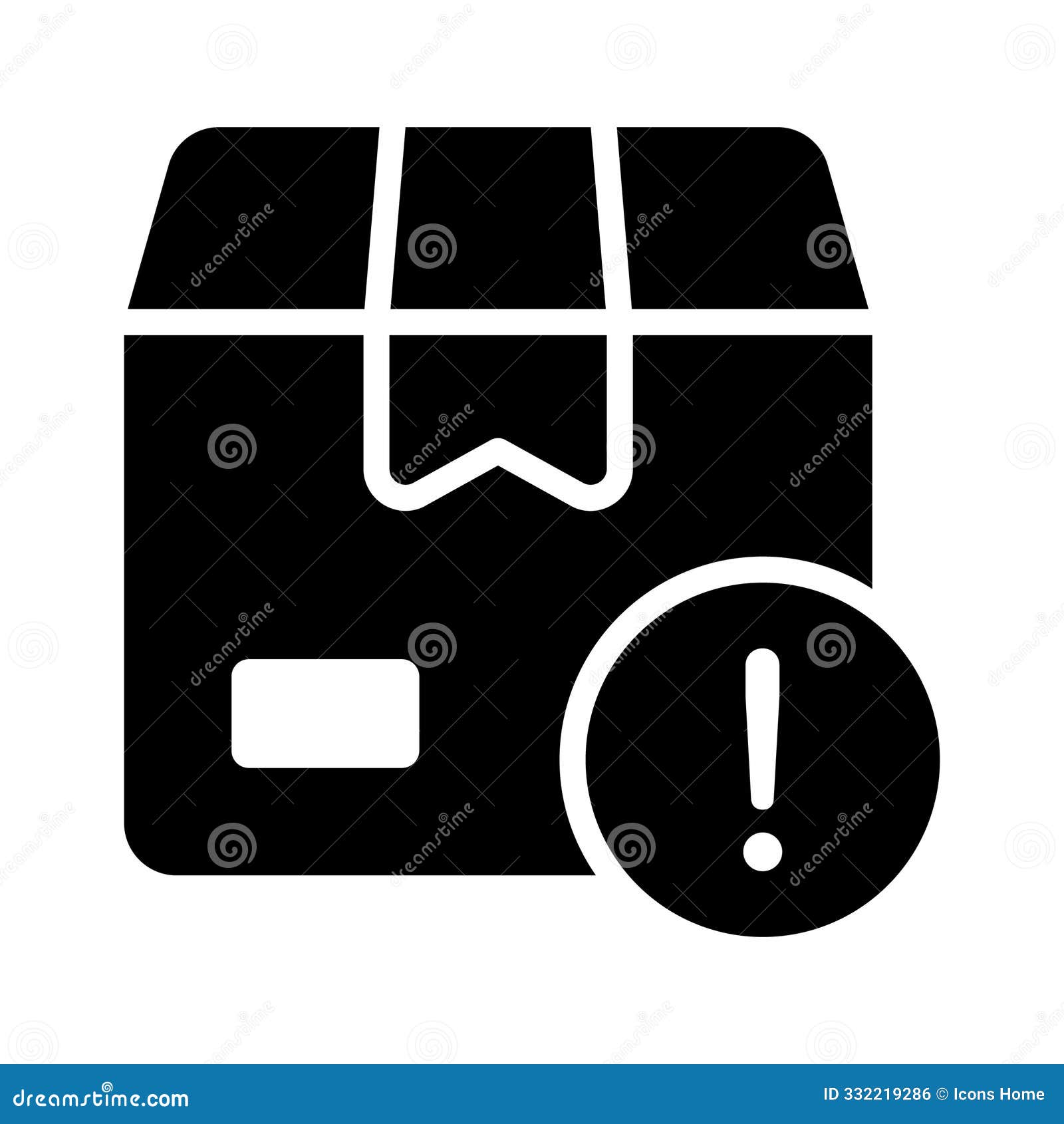 Parcel Warning stock vector. Illustration of vector - 332219286