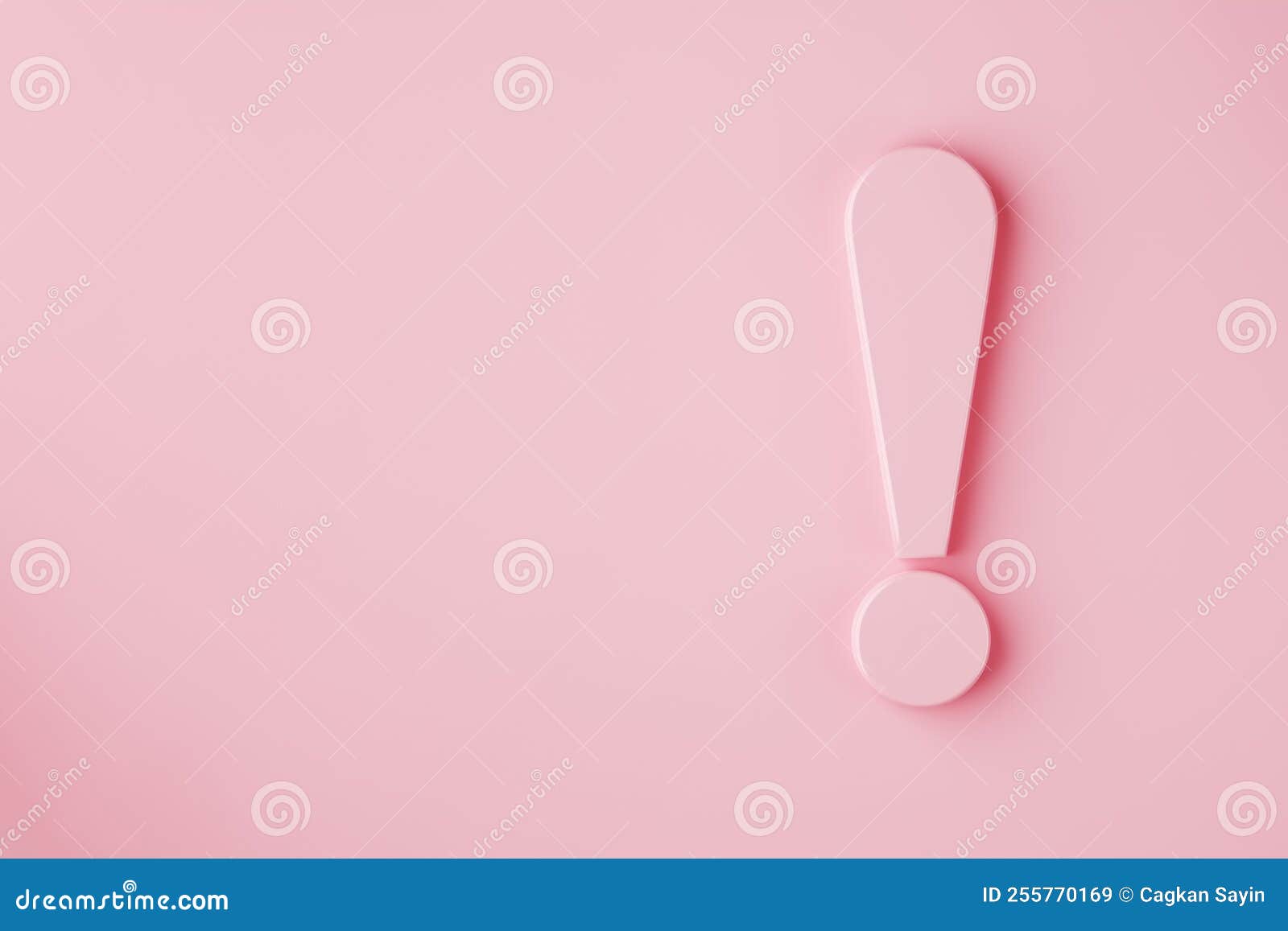 Exclamation Mark on Pink Background with Copy Space Stock Illustration ...