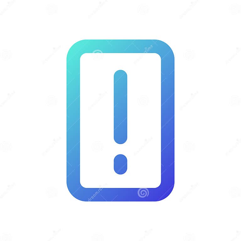 Exclamation Mark Pixel Perfect Gradient Linear Ui Icon Stock Vector - Illustration of caution ...