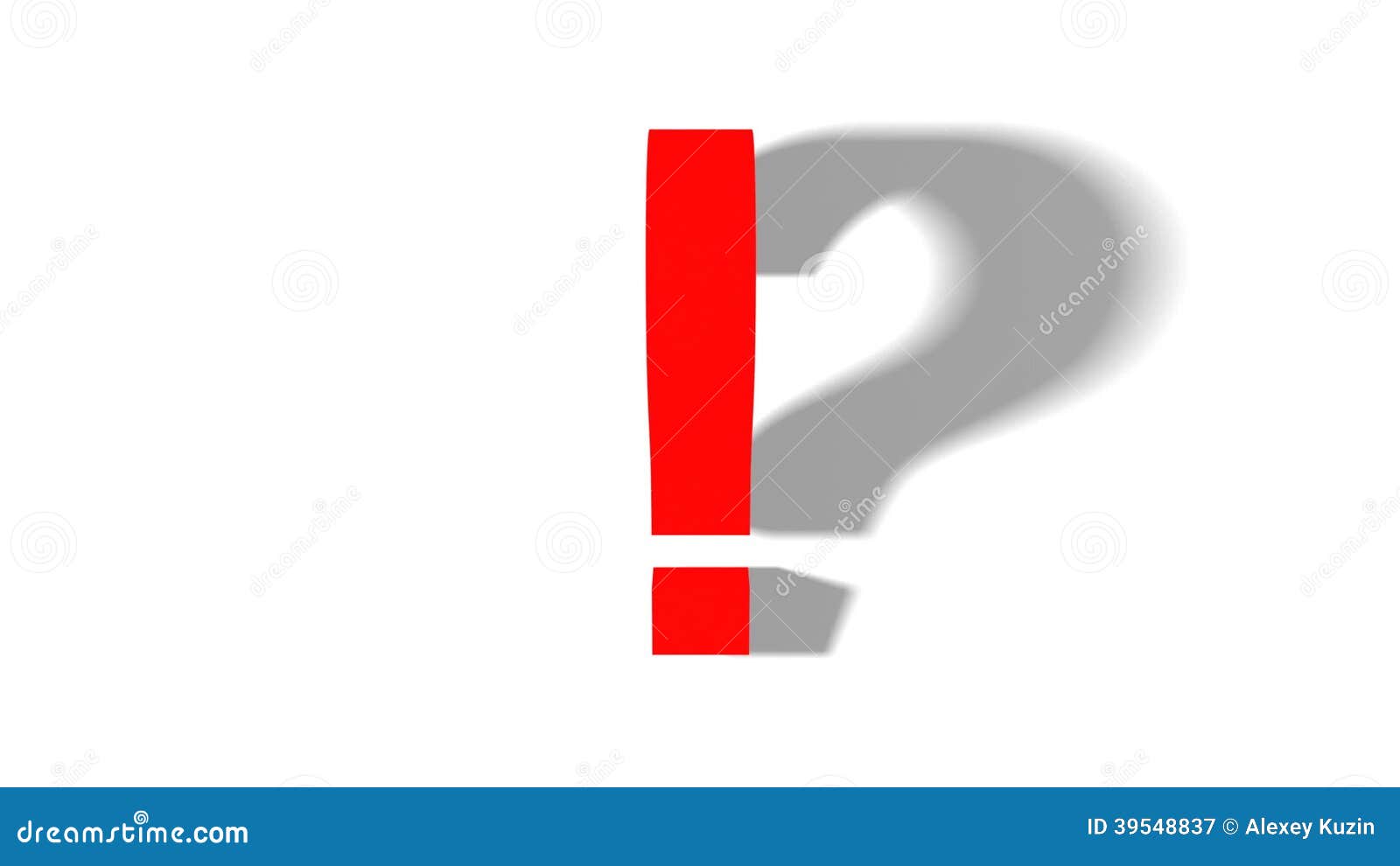 Exclamation Mark with a Question Mark Shadow Stock Video - Video of ...