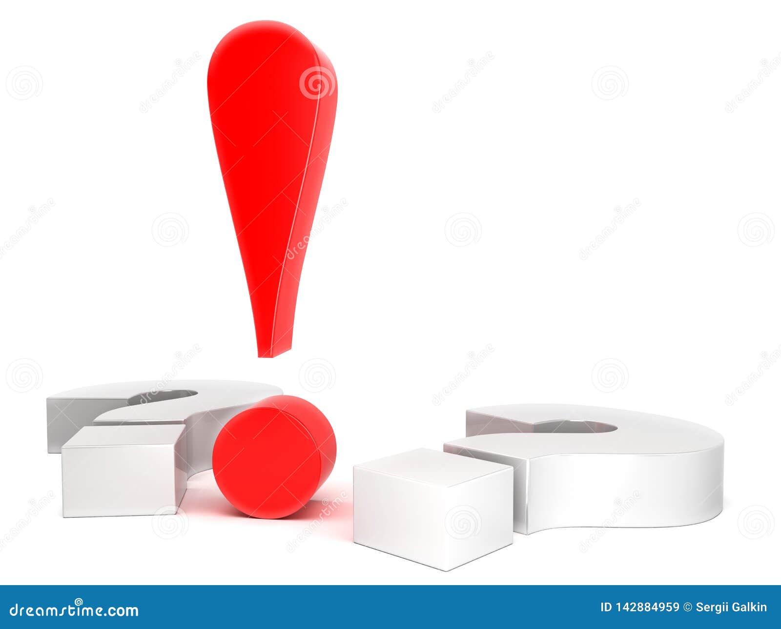 Exclamation Mark and Question Marks Stock Illustration - Illustration ...