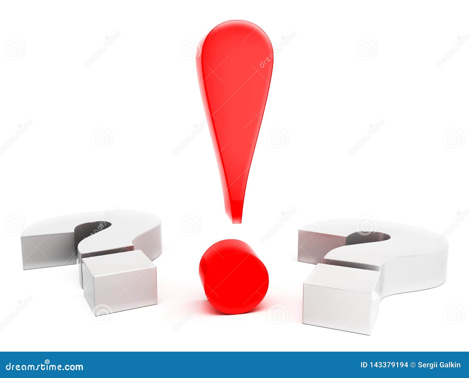 Exclamation Mark and Question Marks Stock Illustration - Illustration ...