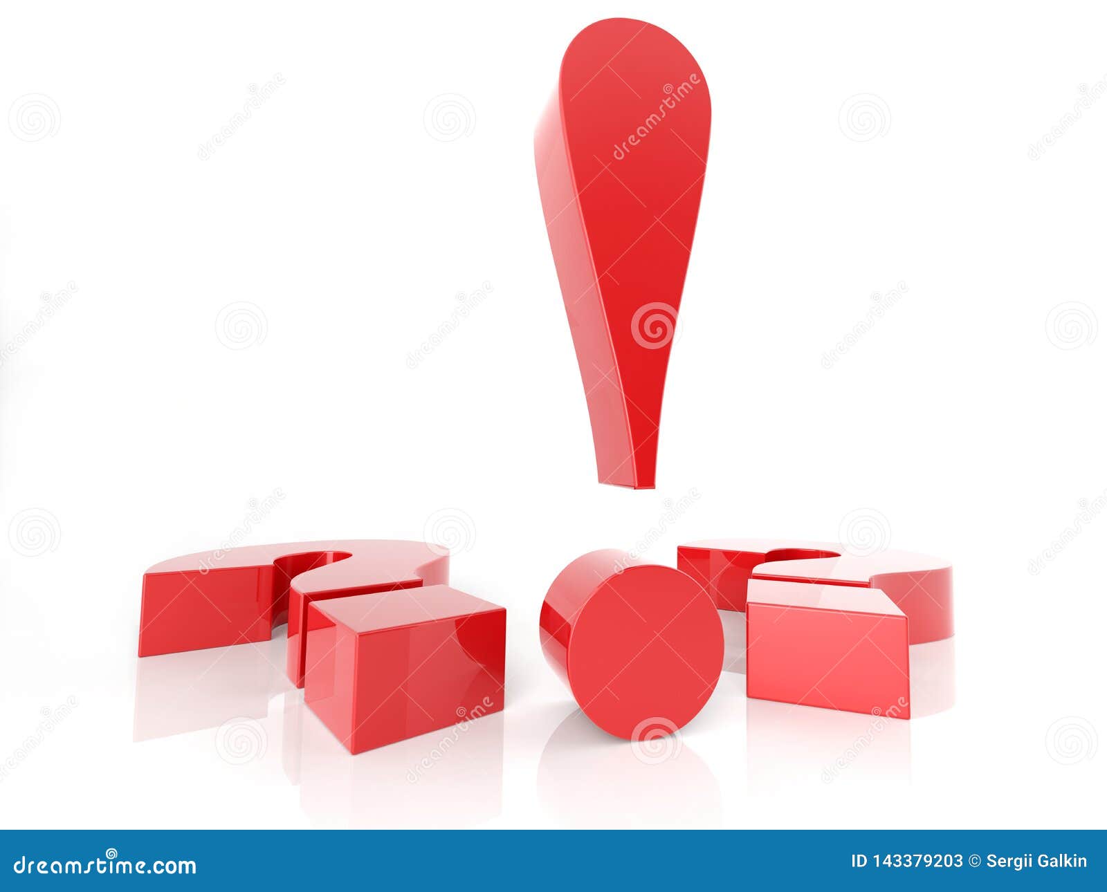 Exclamation Mark and Question Marks Stock Illustration - Illustration ...