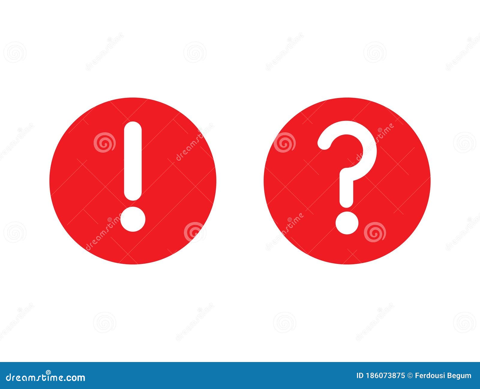 Exclamation Mark and Question Mark in Red Circle - Transparent ...