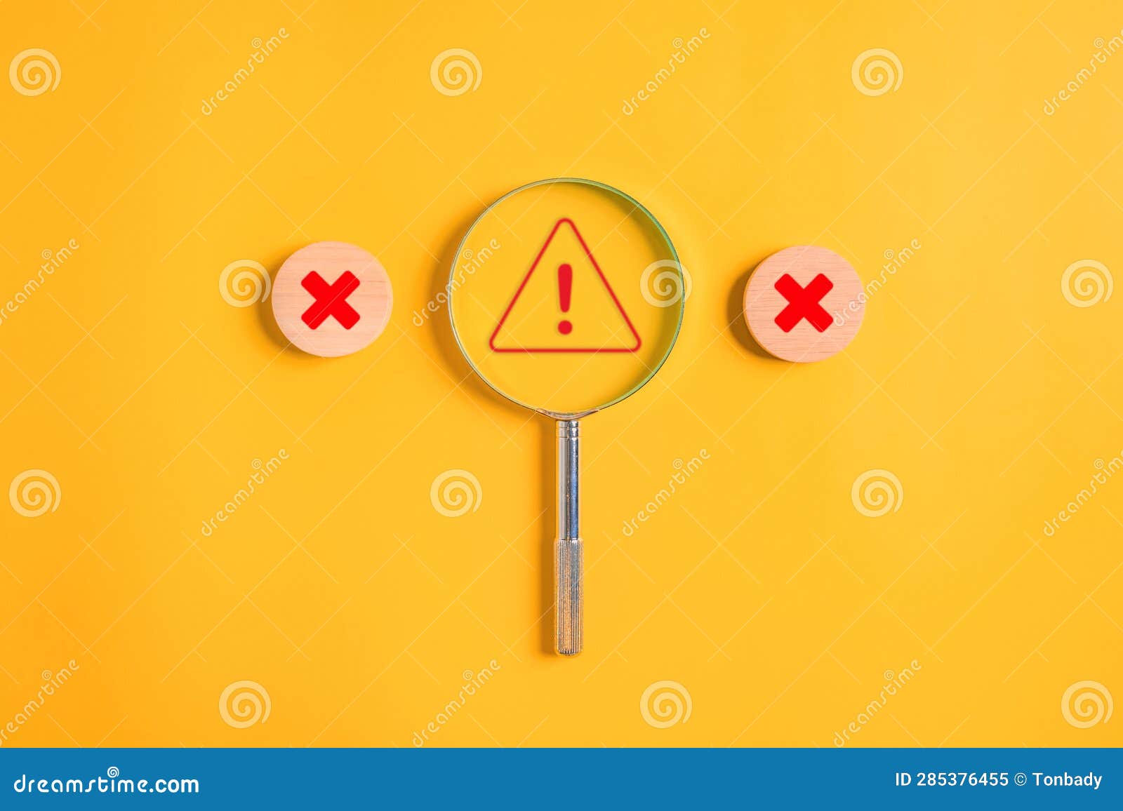 Exclamation Mark and Red Cross Incorrect Sign for Internet Network ...