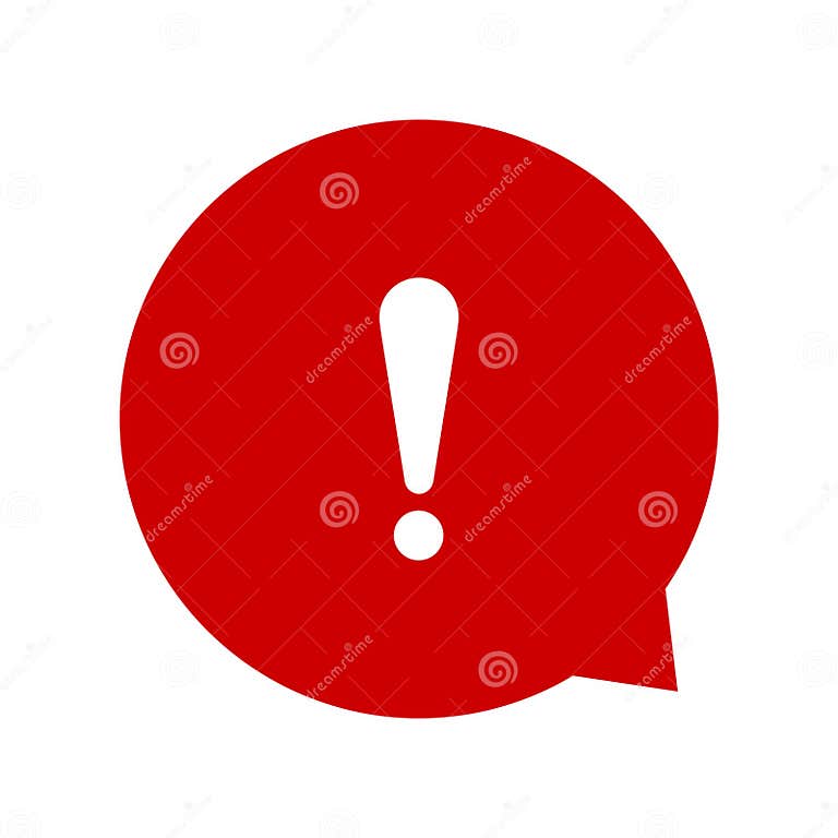 Exclamation Mark. Red Vector Warn Sign. Caution or Attention Icon Stock ...