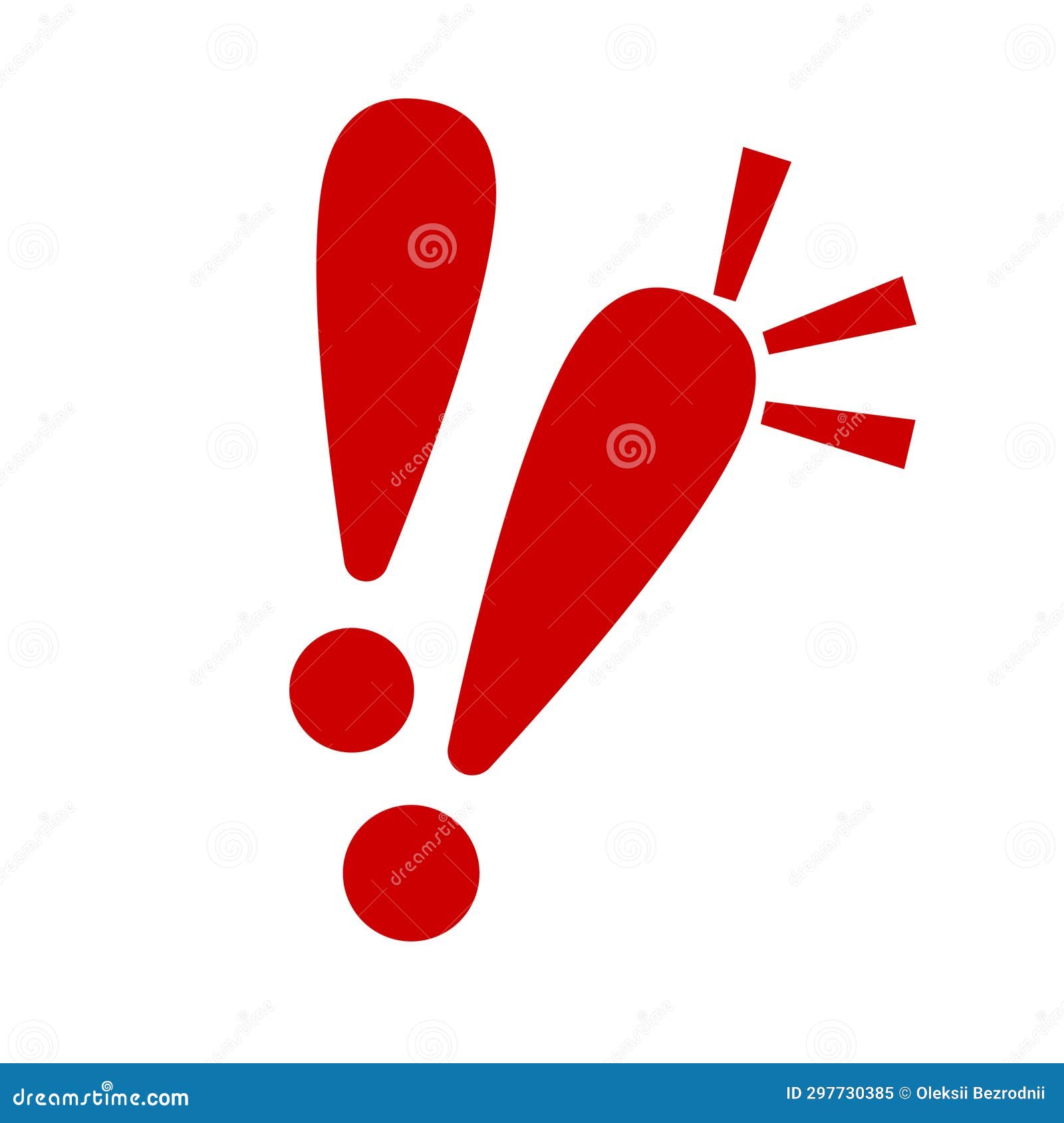 Exclamation Mark. Red Vector Warn Sign. Caution or Attention Icon Stock ...