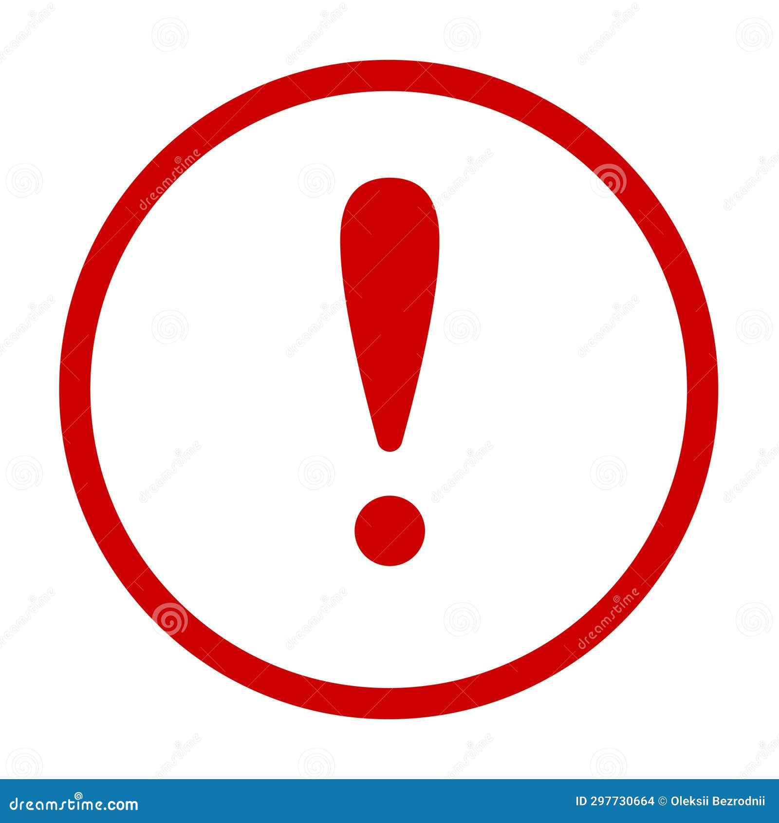 Exclamation Mark. Red Vector Warn Sign. Caution or Attention Icon Stock ...