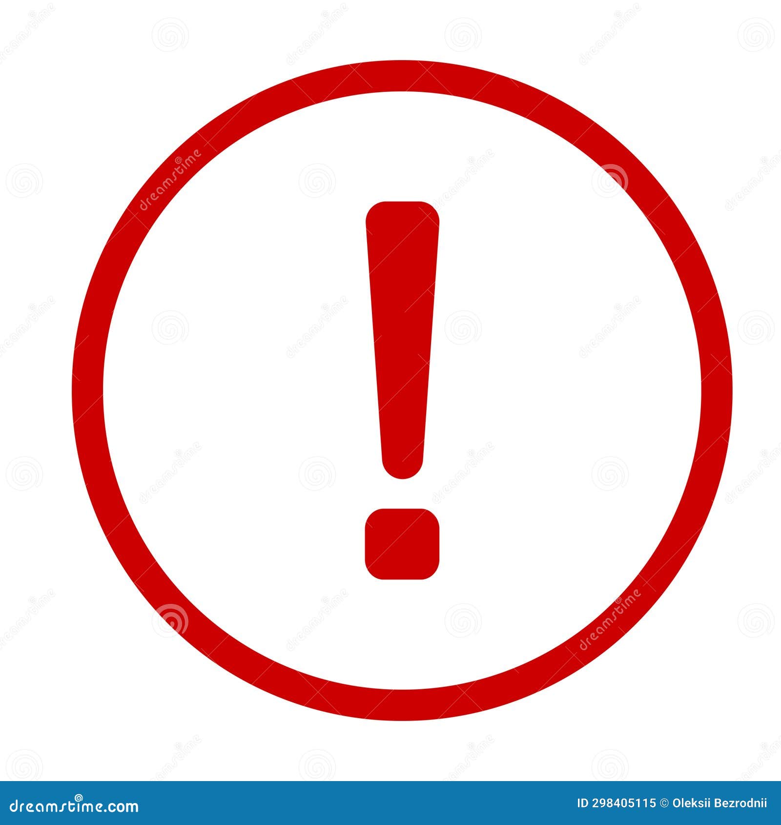 Exclamation Mark. Red Vector Warn Sign. Caution or Attention Icon Stock ...