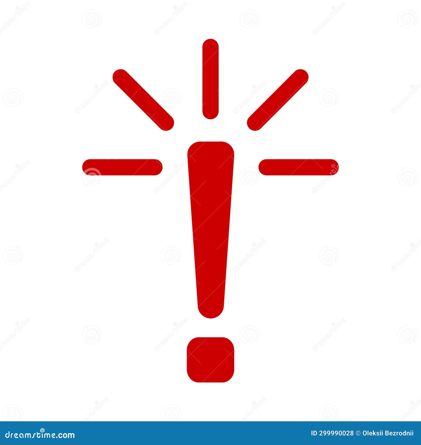Exclamation Mark. Red Vector Warn Sign. Caution or Attention Icon Stock ...