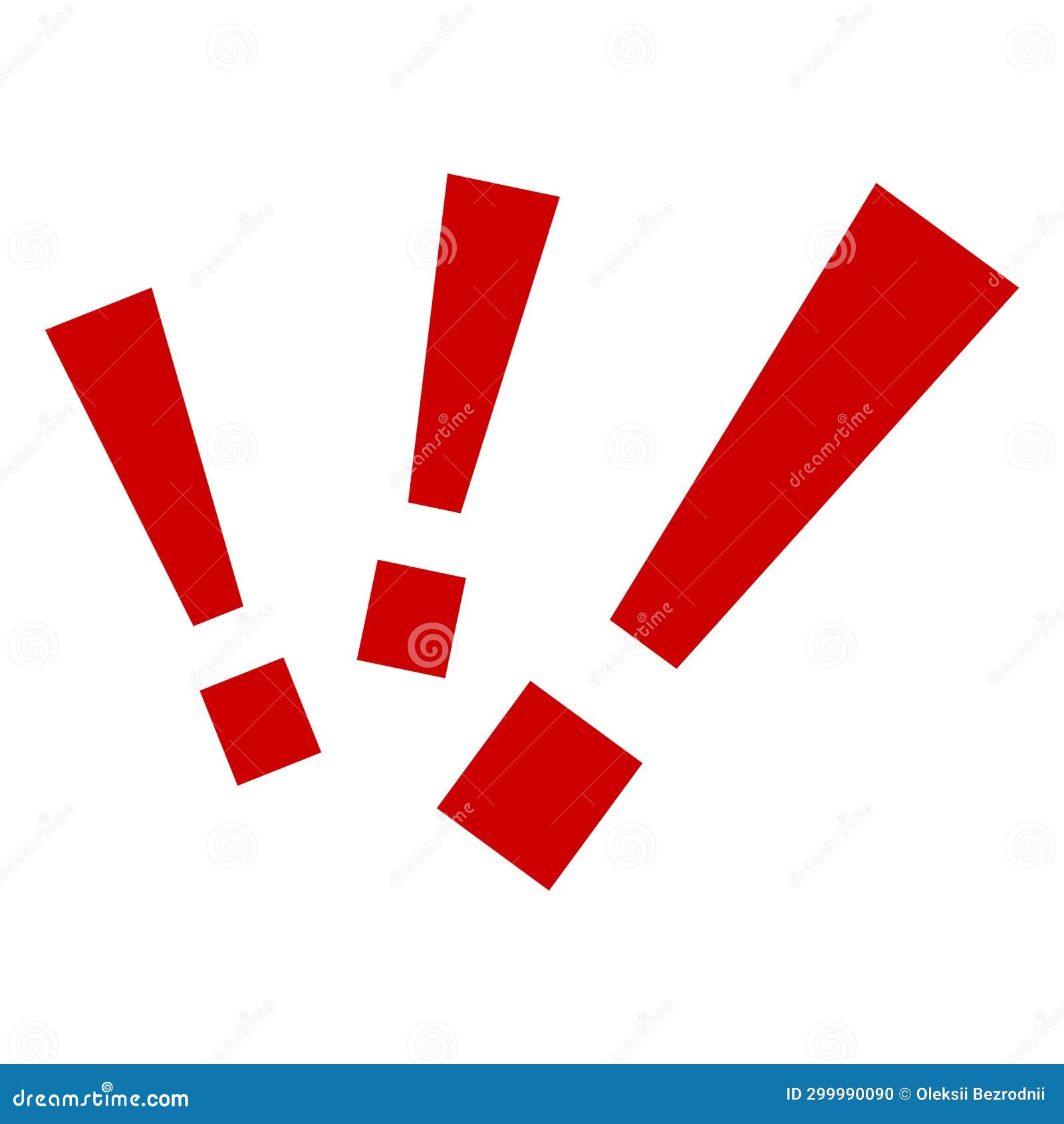 Exclamation Mark. Red Vector Warn Sign. Caution or Attention Icon Stock ...