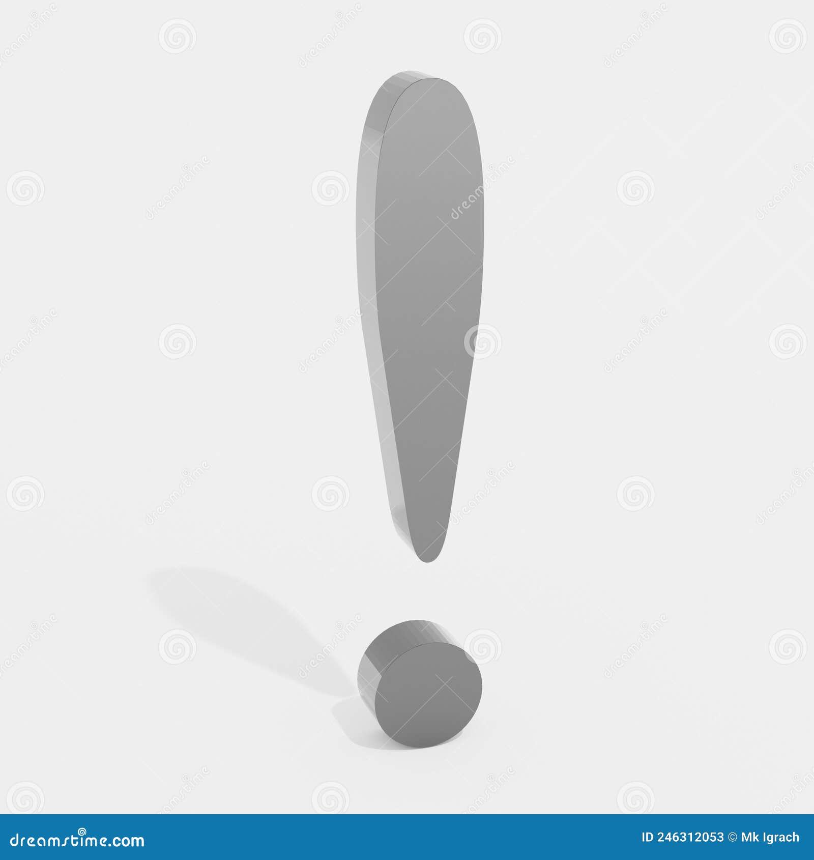 Exclamation Mark Render stock illustration. Illustration of drawing ...