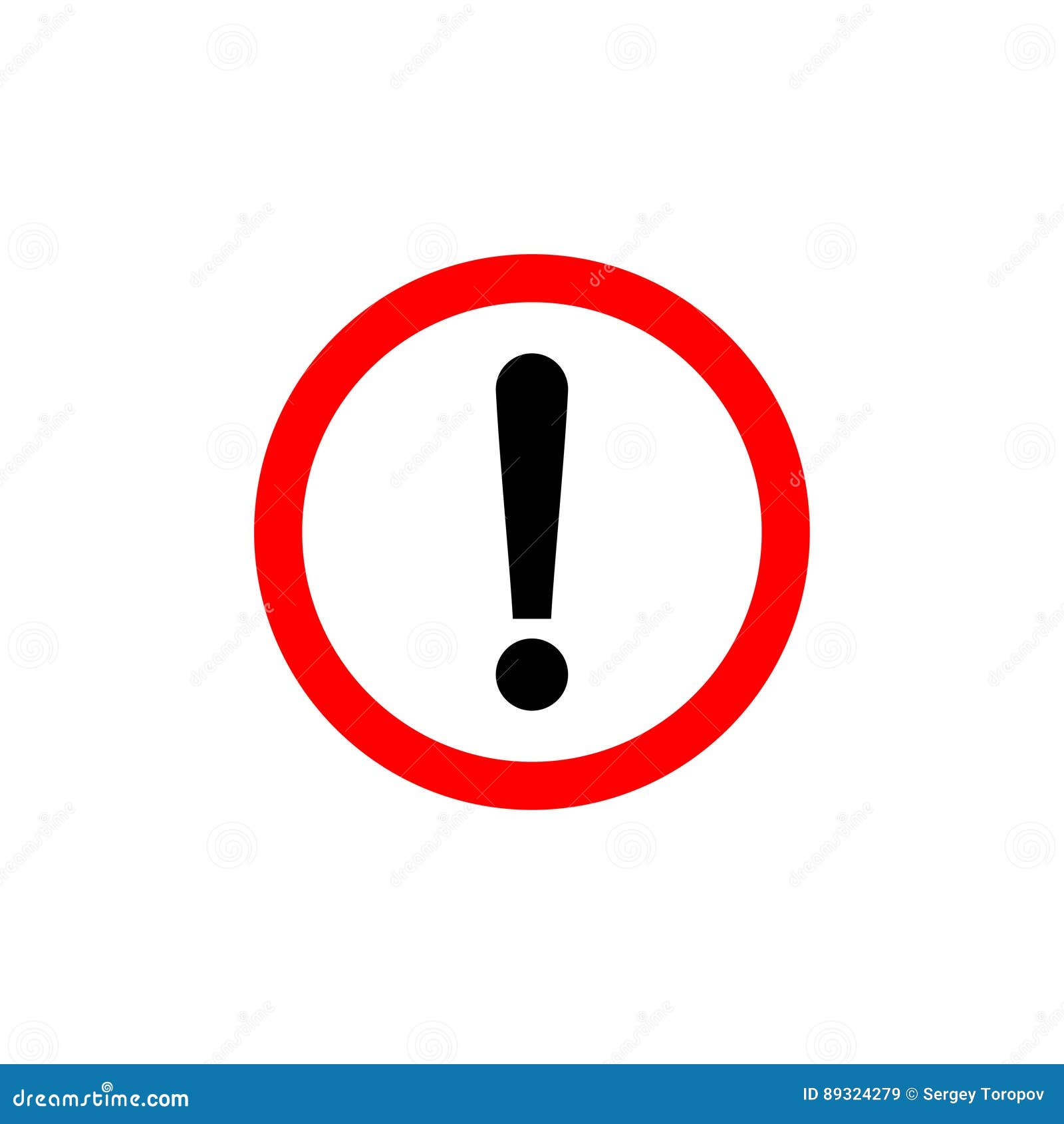 Exclamation Mark, Round Hazard Warning Symbol Stock Vector ...