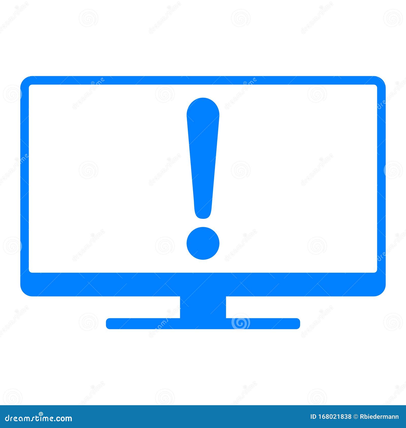 Exclamation Mark and Screen Stock Vector - Illustration of point, icon ...